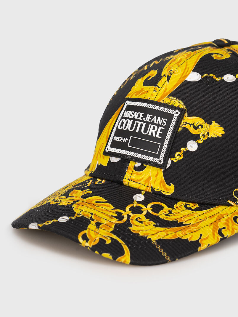 Baseball cap with baroque print and logo brand VERSACE JEANS COUTURE ...