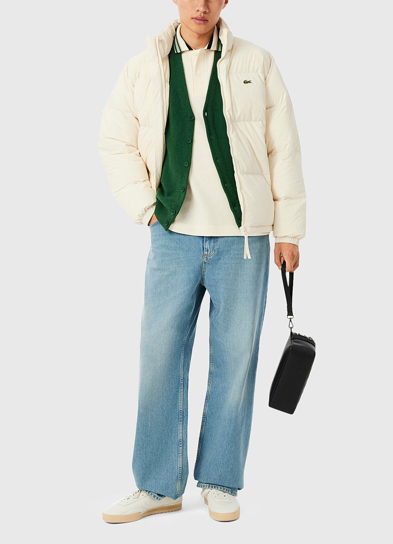 Памучен поло-шърт с копчета на марката LACOSTE — Globalbrandsstore.com