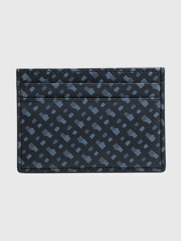 Blue card holder with print brand BOSS — Globalbrandsstore.com/en