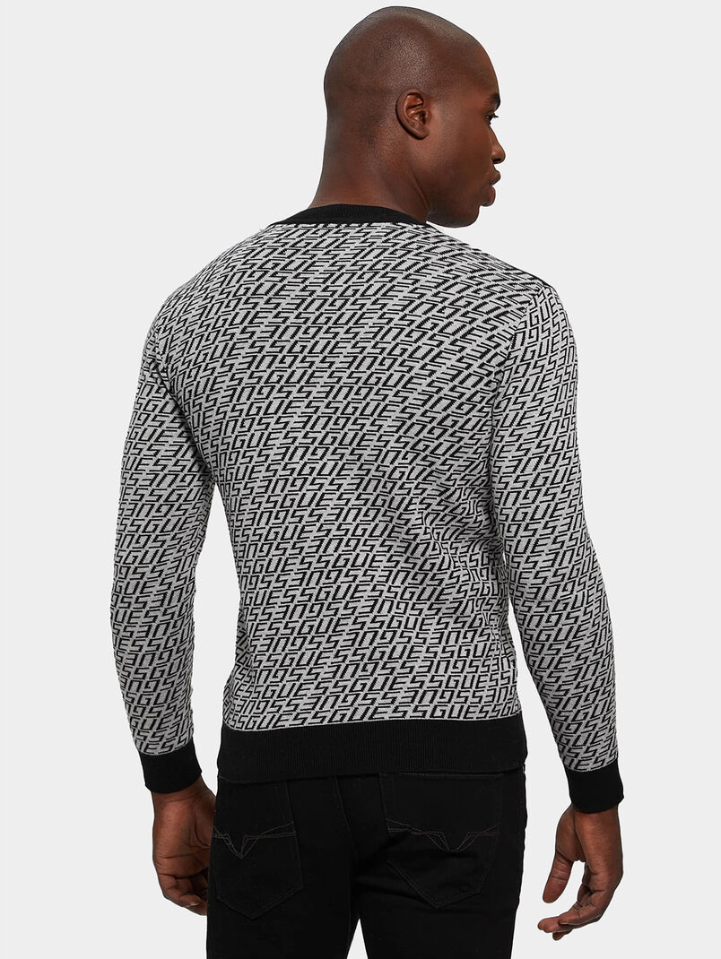 PALMER sweater with monogram logo motifs brand GUESS ...