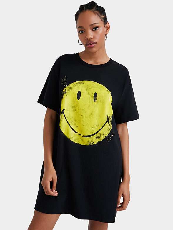 Smiley dress in black color brand DESIGUAL — Globalbrandsstore.com/en