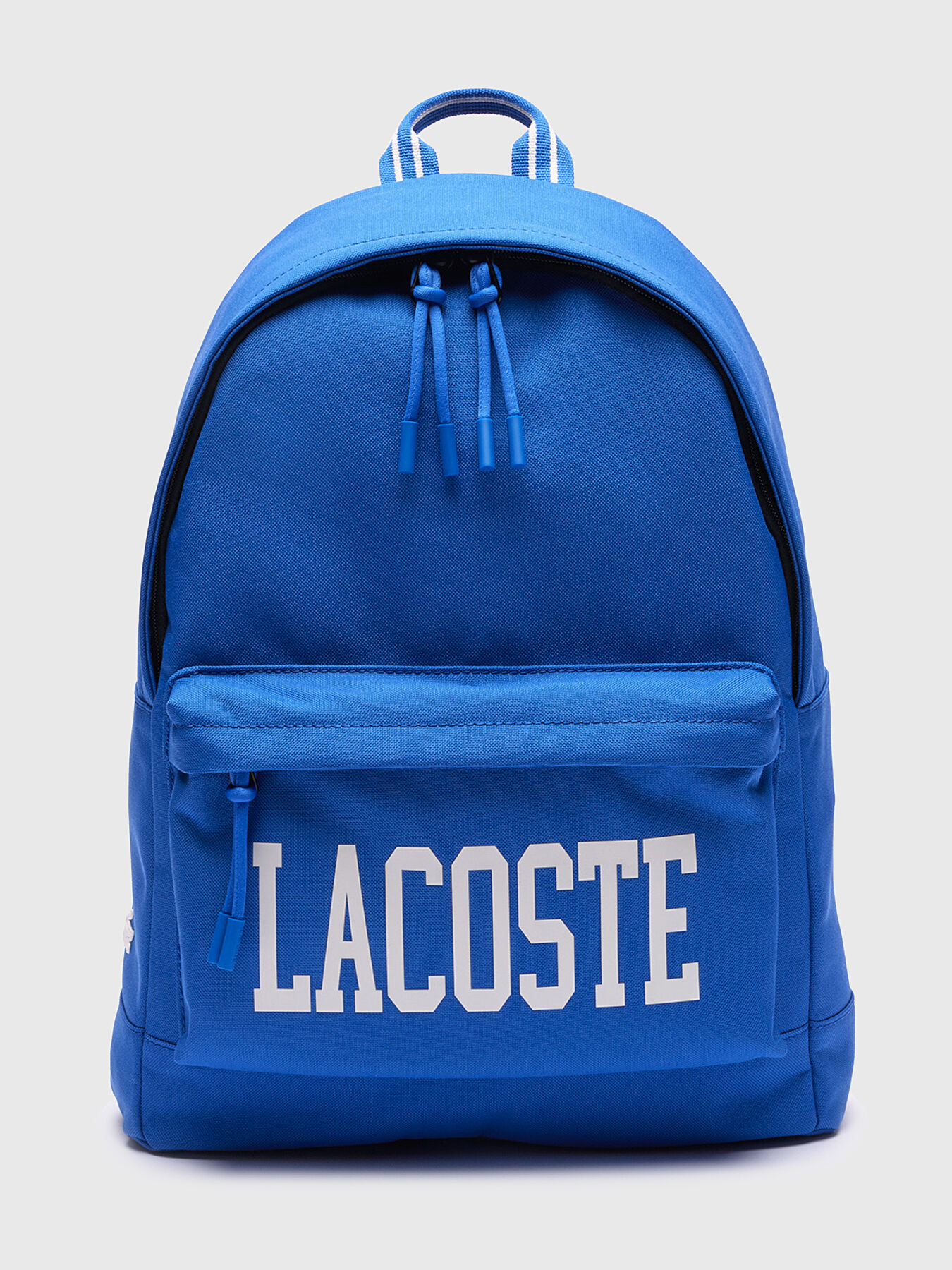 Blue backpack with contrasting logo brand LACOSTE Globalbrandsstore en