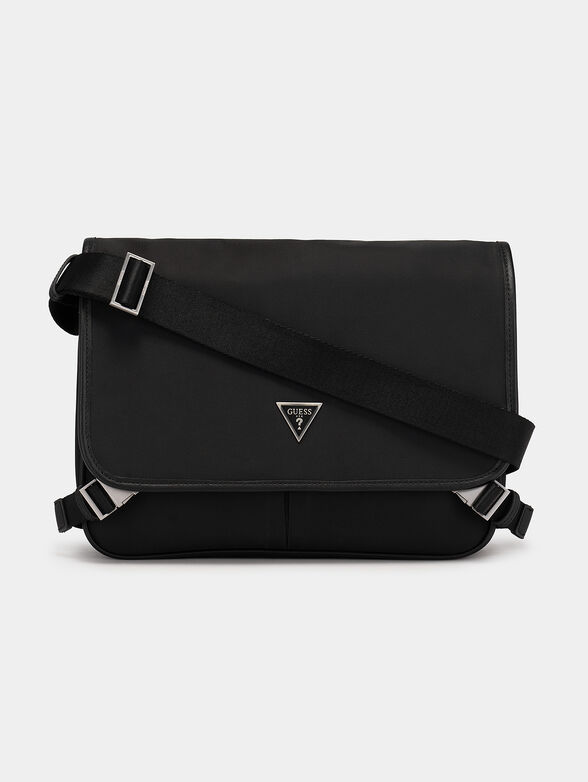 Textile crossbody bag with triangular logo detail brand GUESS ...