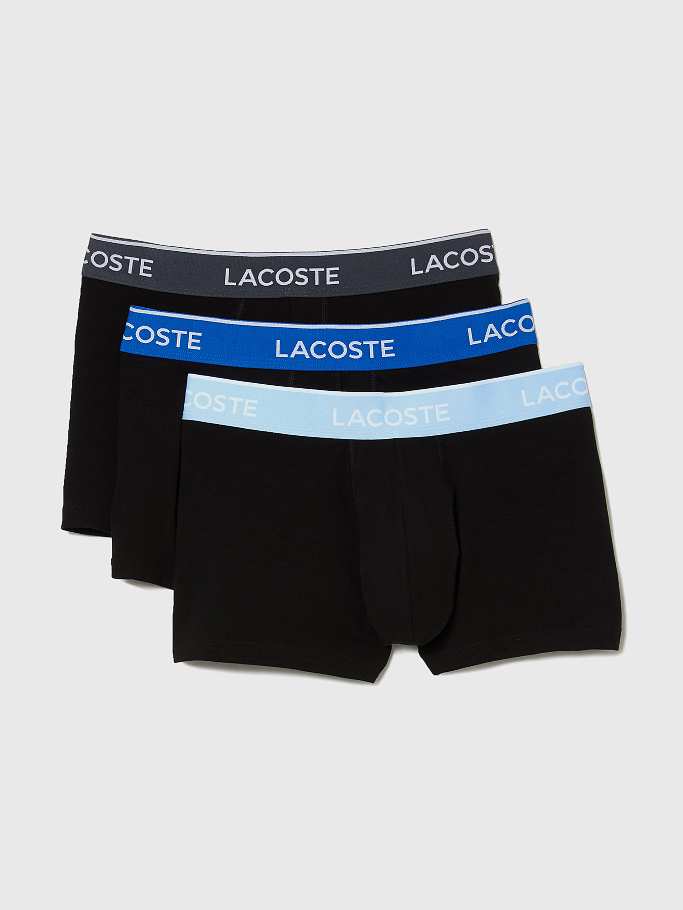 Set of three pairs of boxers with contrast tape brand LACOSTE ...