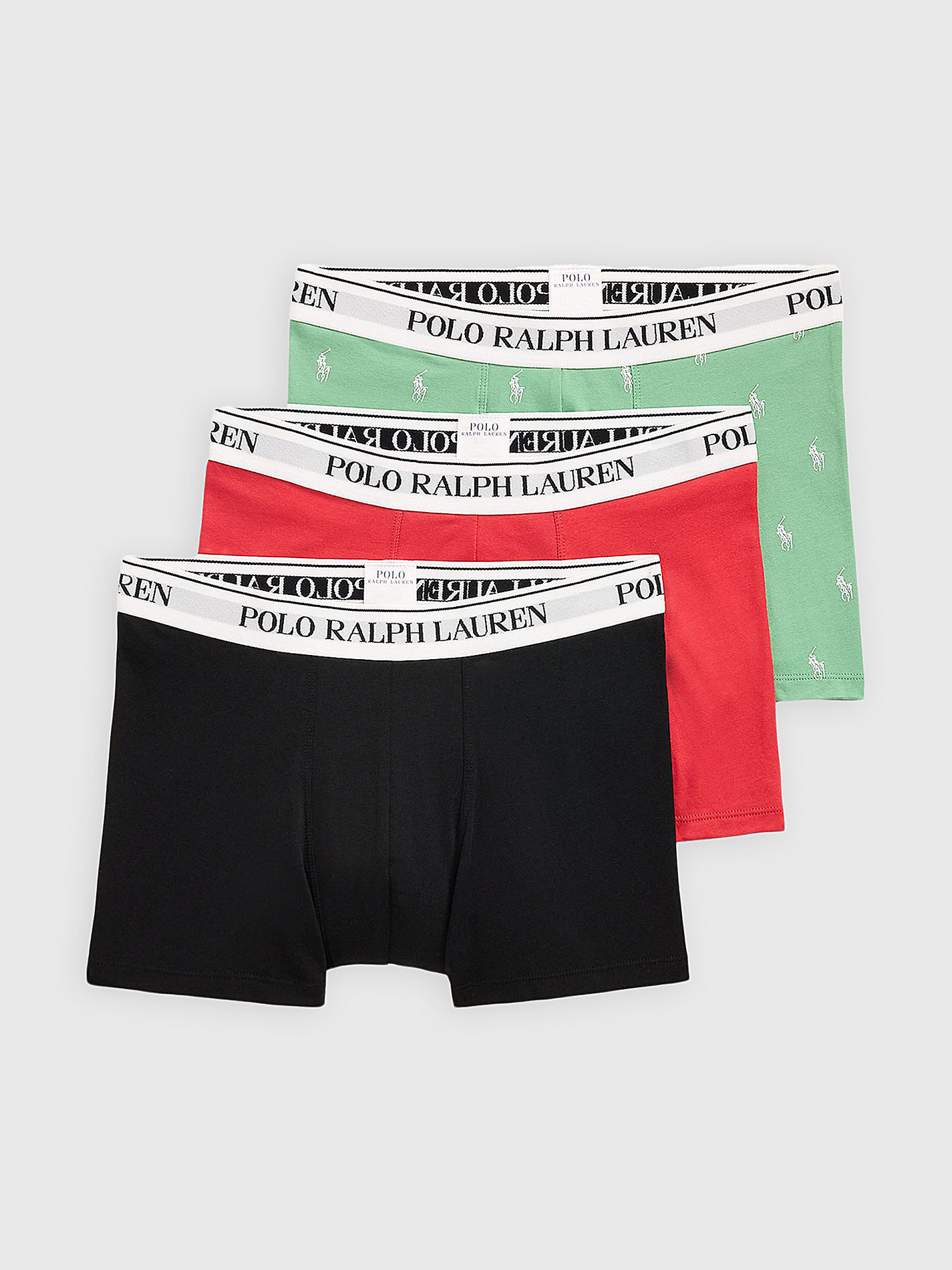 Set of three pairs of boxers with logo accents brand POLO RALPH LAUREN ...