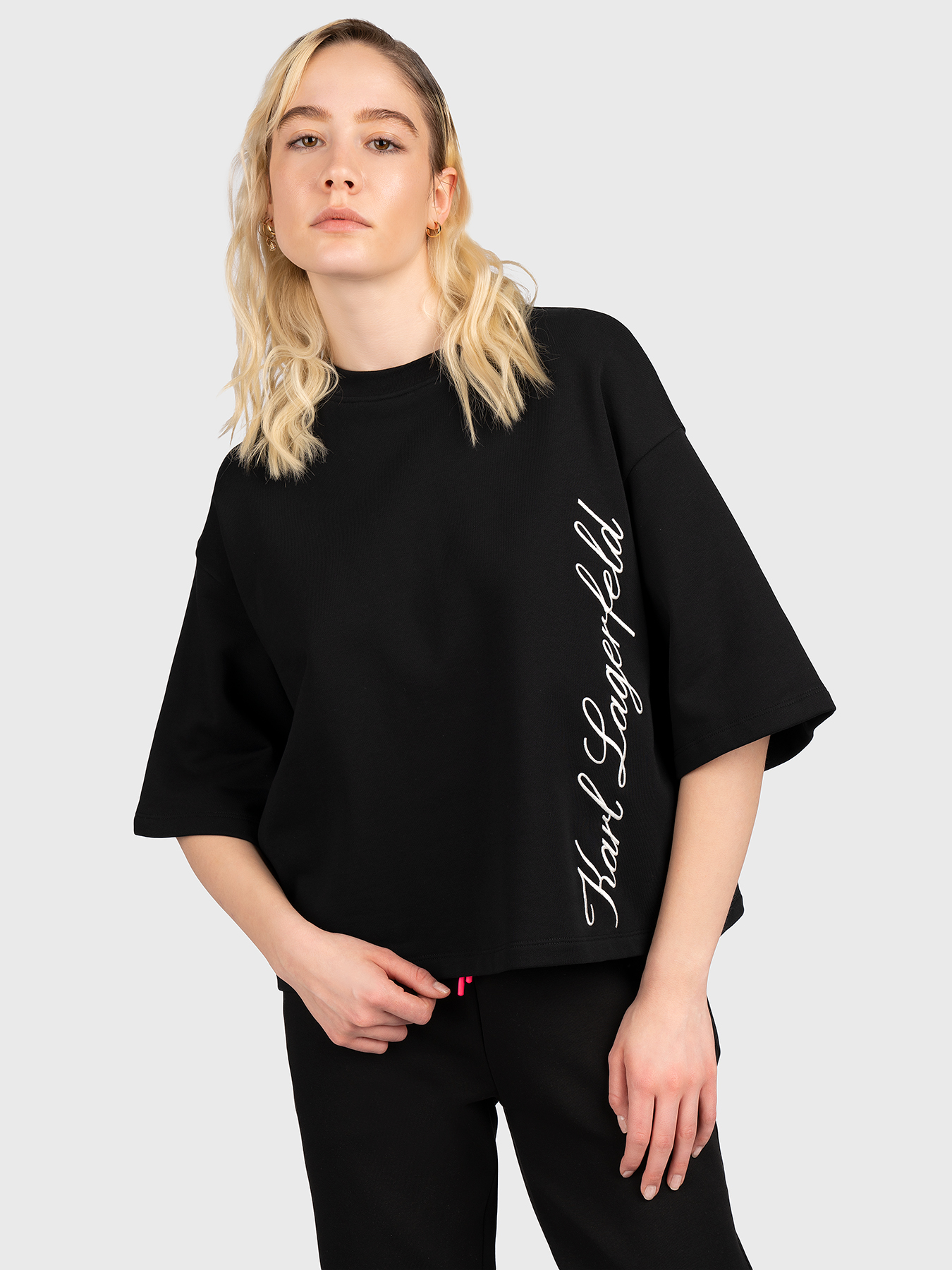 HOTEL KARL black sweatshirt with logo inscription brand Karl Lagerfeld ...