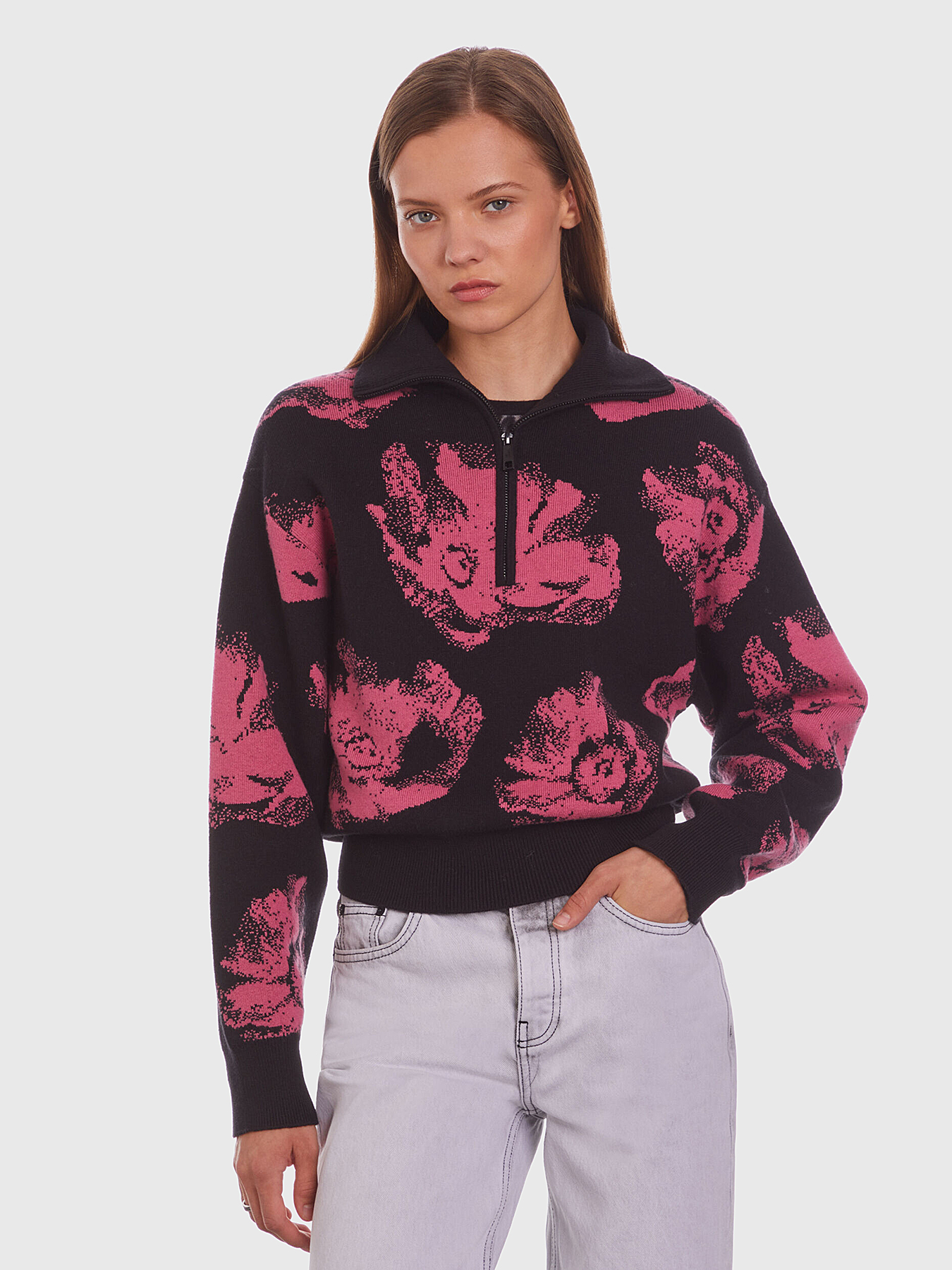 Wool-blend sweater with print brand THE KOOPLES — Globalbrandsstore.com/en