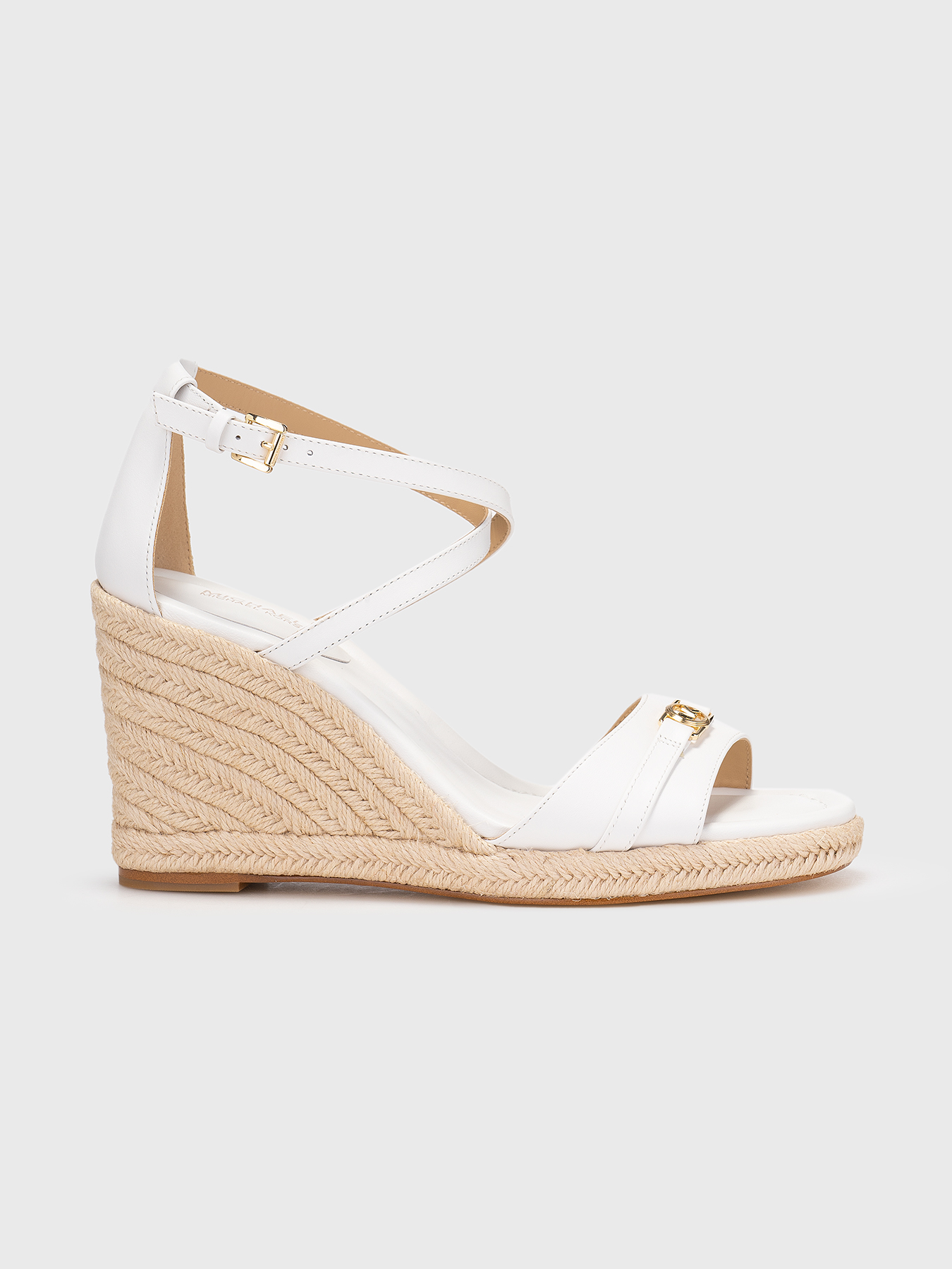 Leather platform sandals with logo brand MICHAEL KORS ...