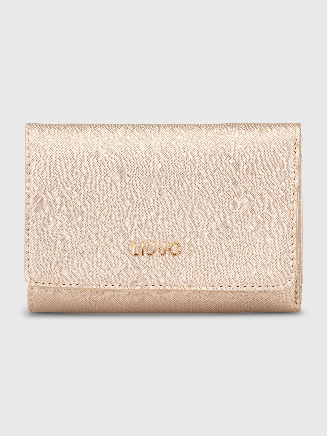 Logo detail wallet in beige brand LIU JO — Globalbrandsstore.com/en