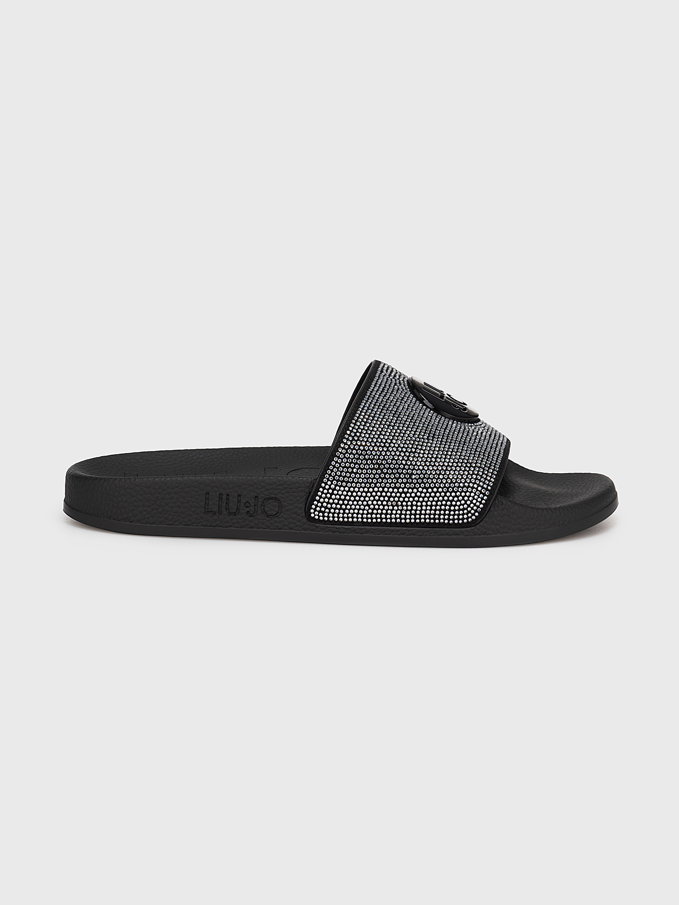 KOS 08 black beach slippers brand LIU JO — Globalbrandsstore.com/en