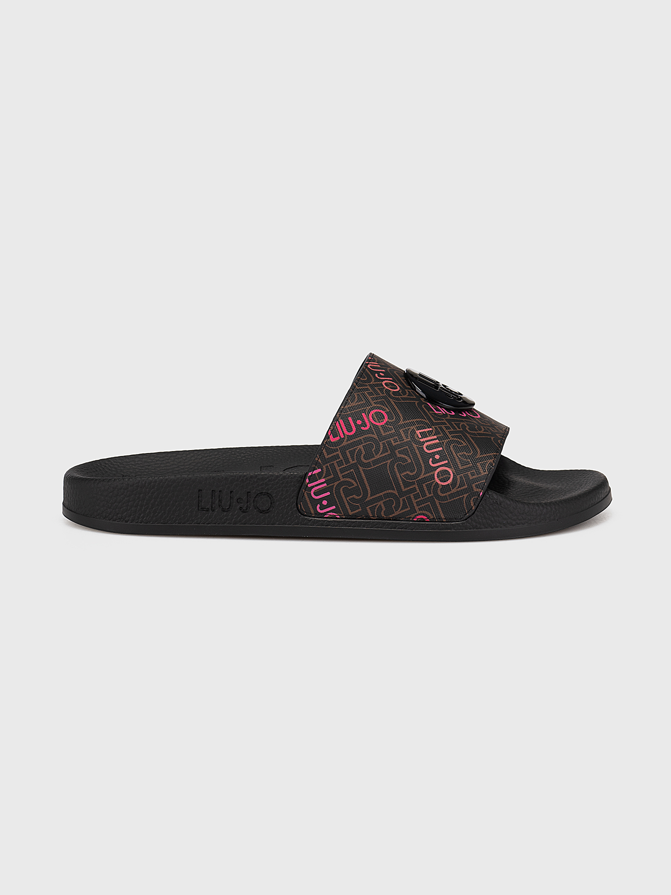 KOS 07 beach slippers with contrasting logo print brand LIU JO ...