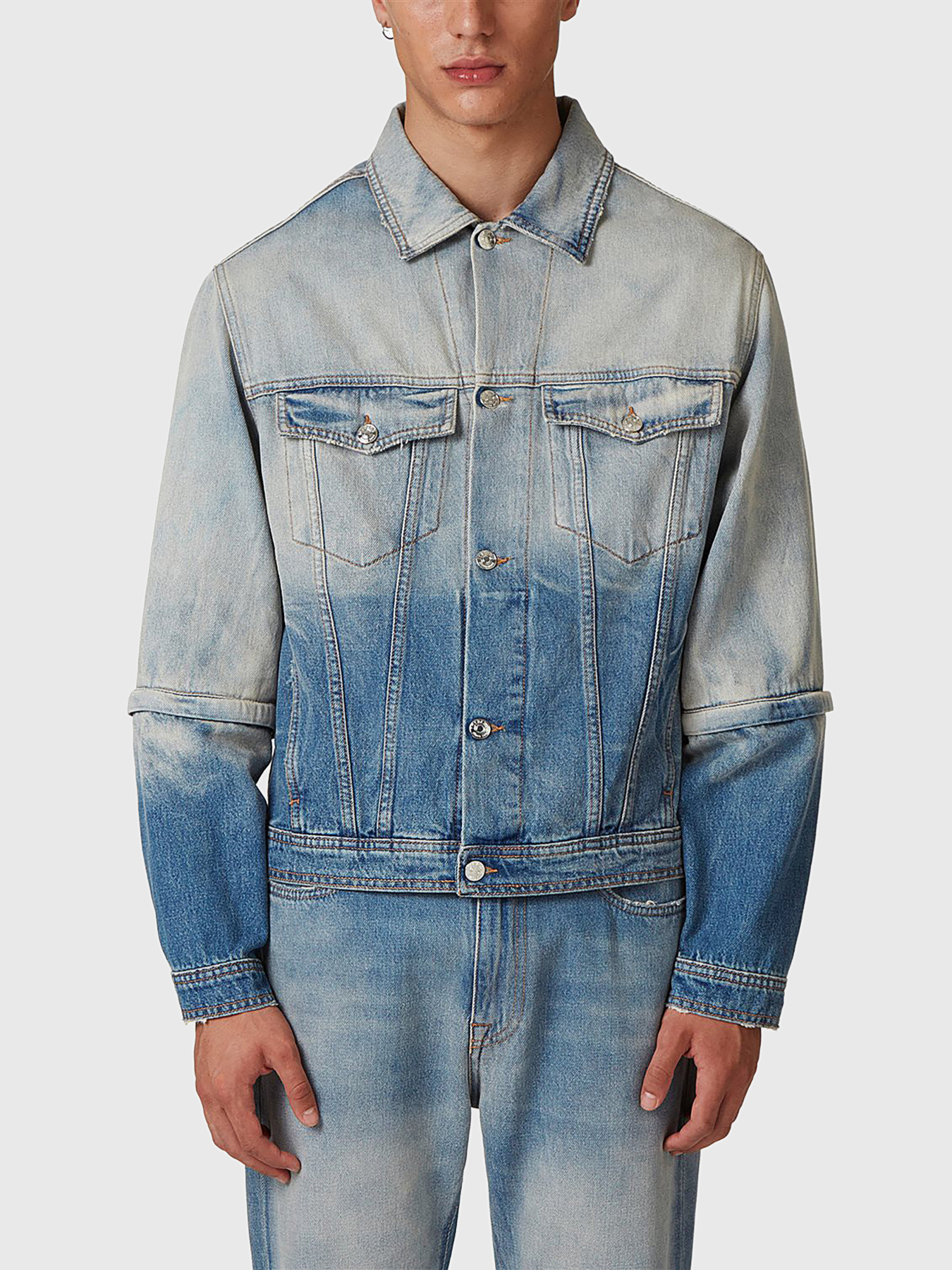 Bleached denim jacket brand ICEBERG — Globalbrandsstore.com/en