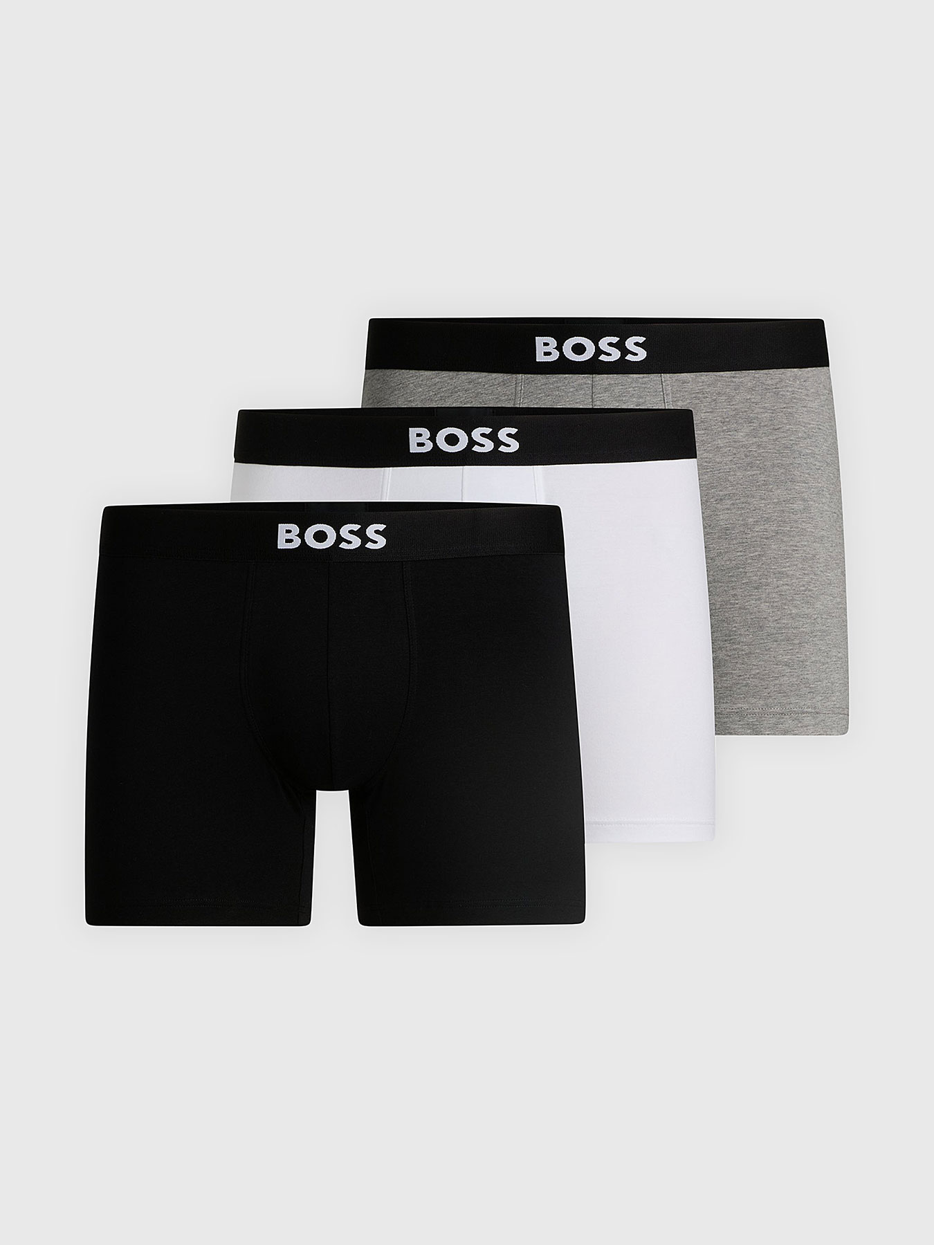Set of three pairs of boxers with logo detail brand BOSS ...