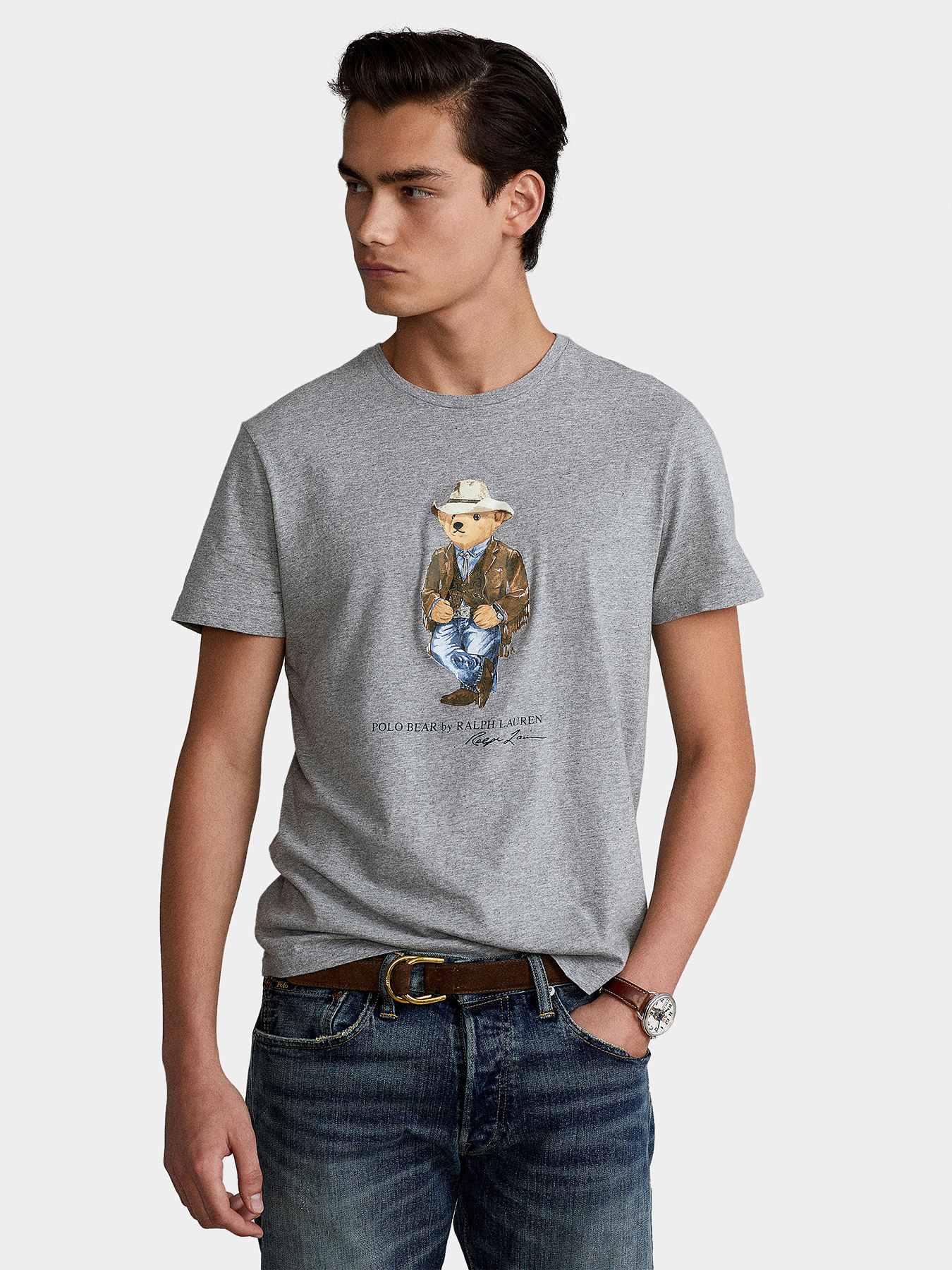Cotton t-shirt with POLO BEAR print brand POLO RALPH LAUREN ...