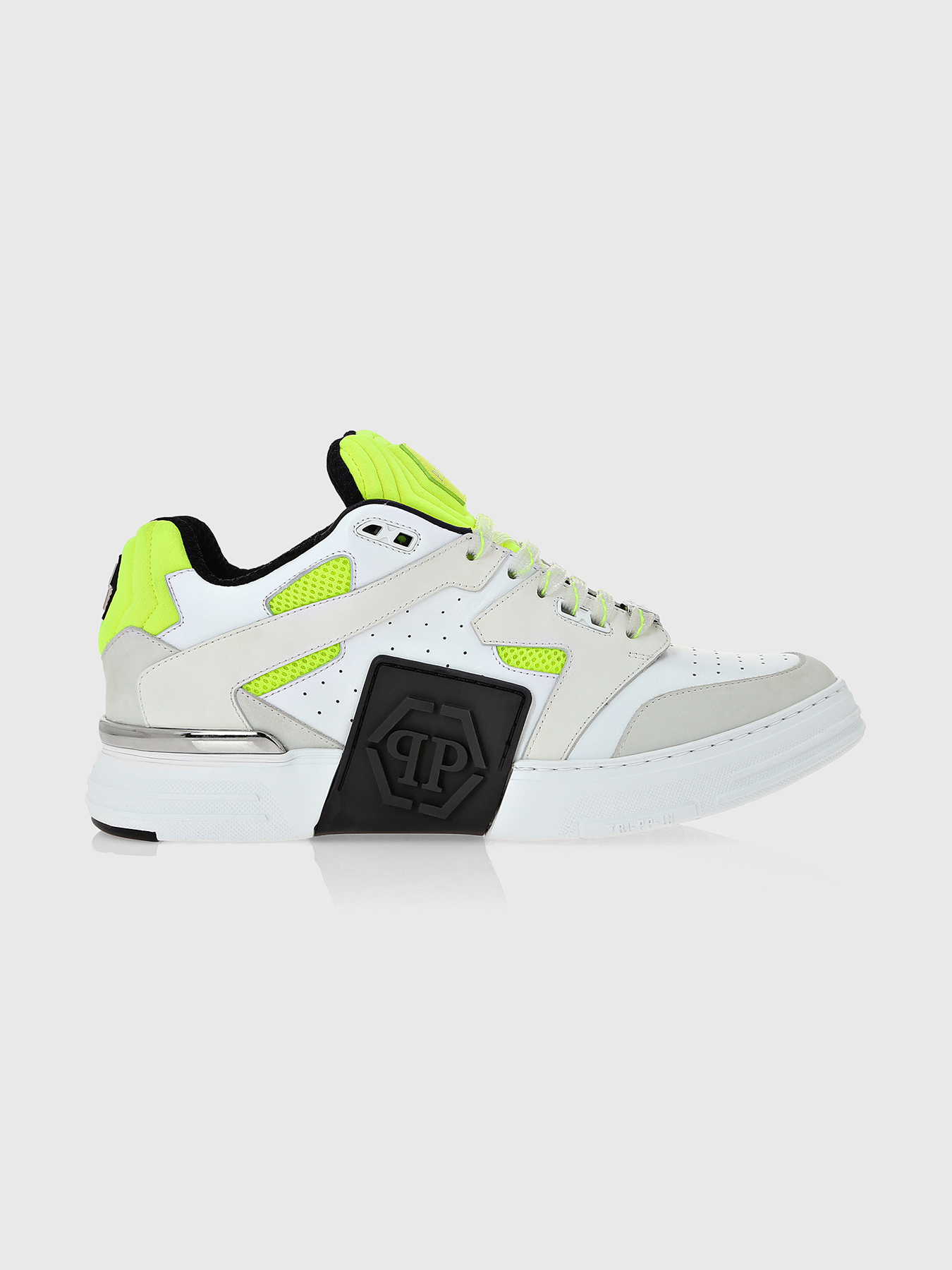 Leather sports shoes with blue accents brand PHILIPP PLEIN ...