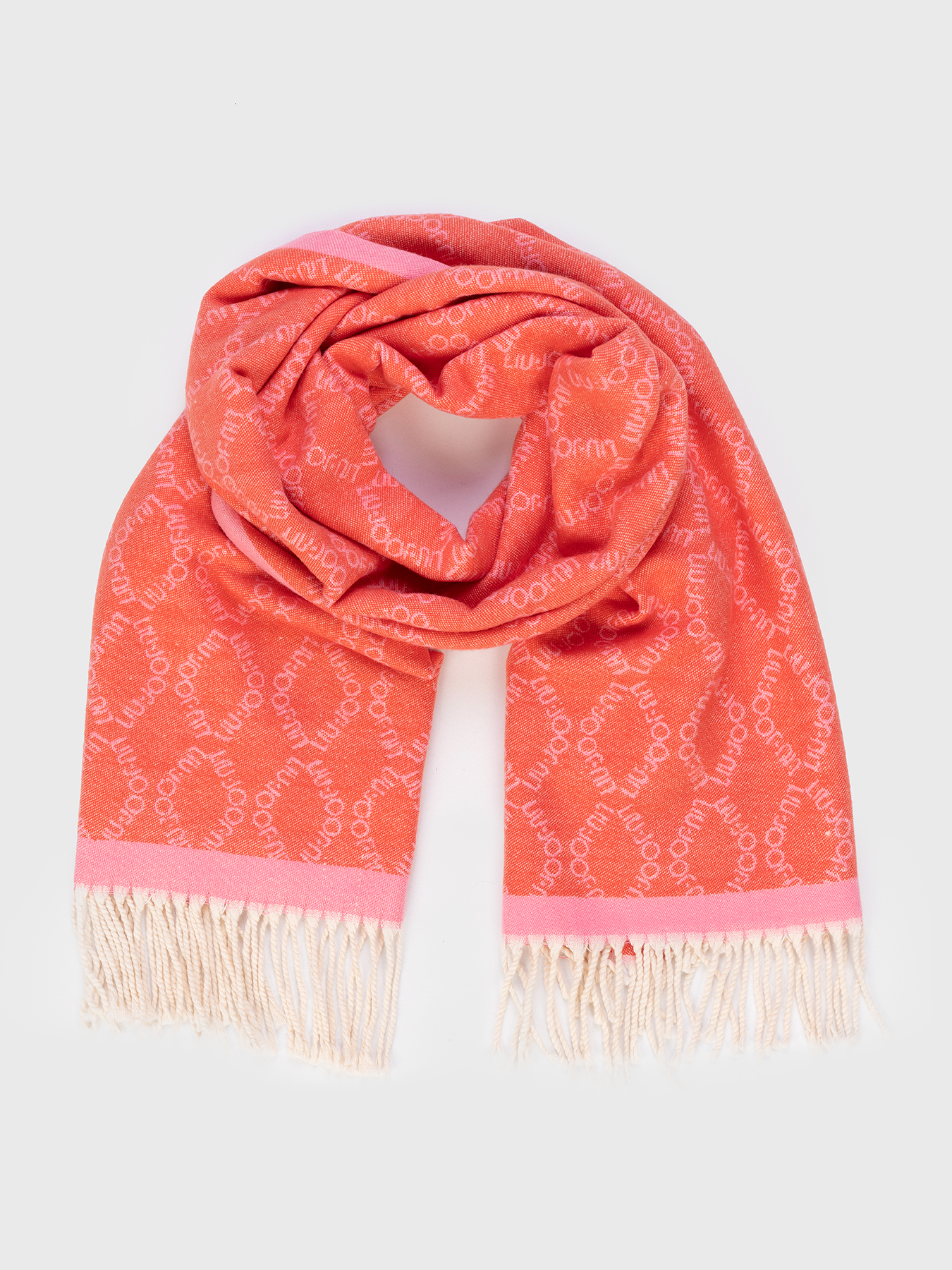 Scarf with monogram logo print brand LIU JO — Globalbrandsstore.com/en