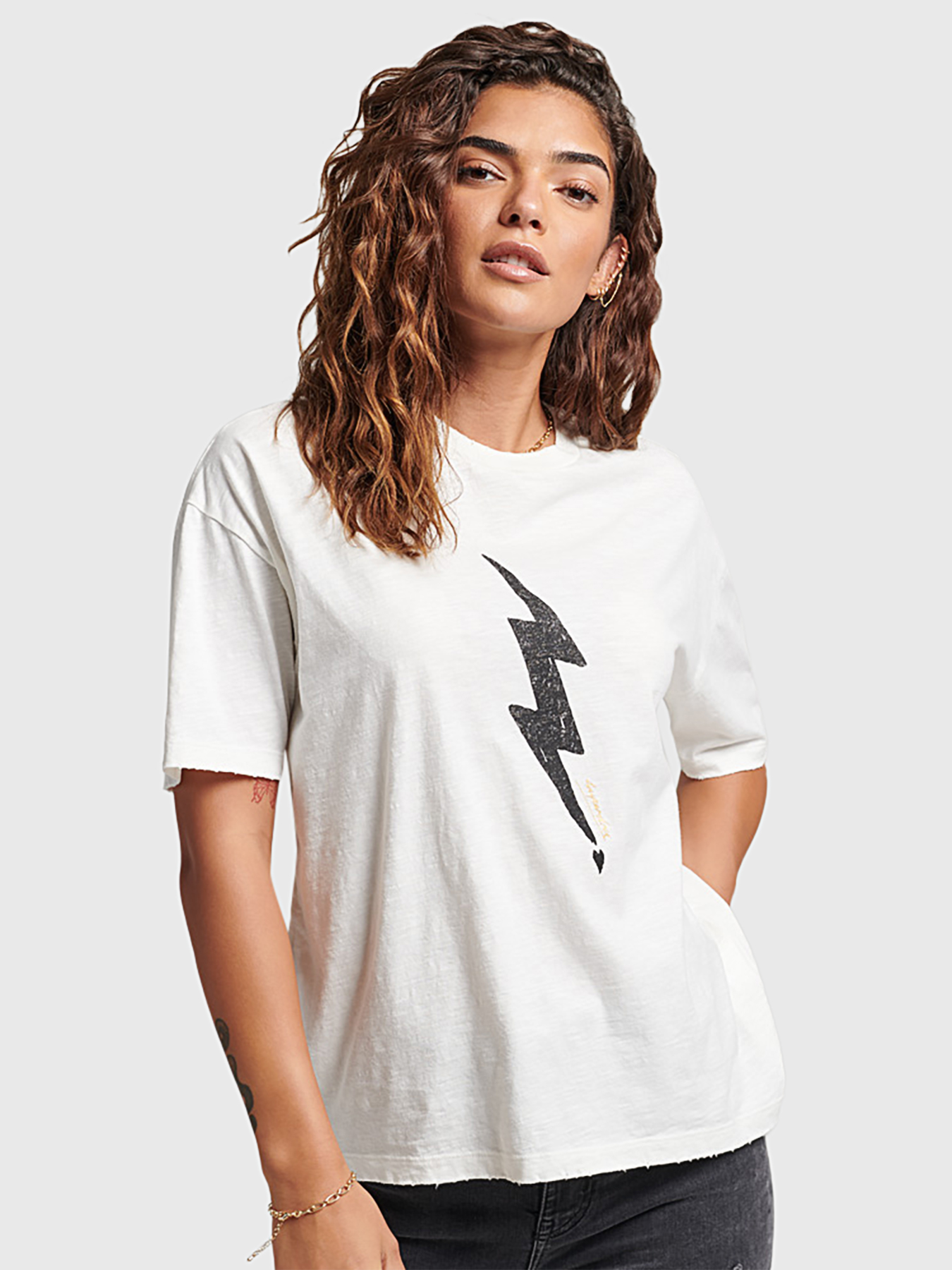 VINTAGE BOXY ROCK cotton T-shirt brand SUPERDRY — Globalbrandsstore.com/en