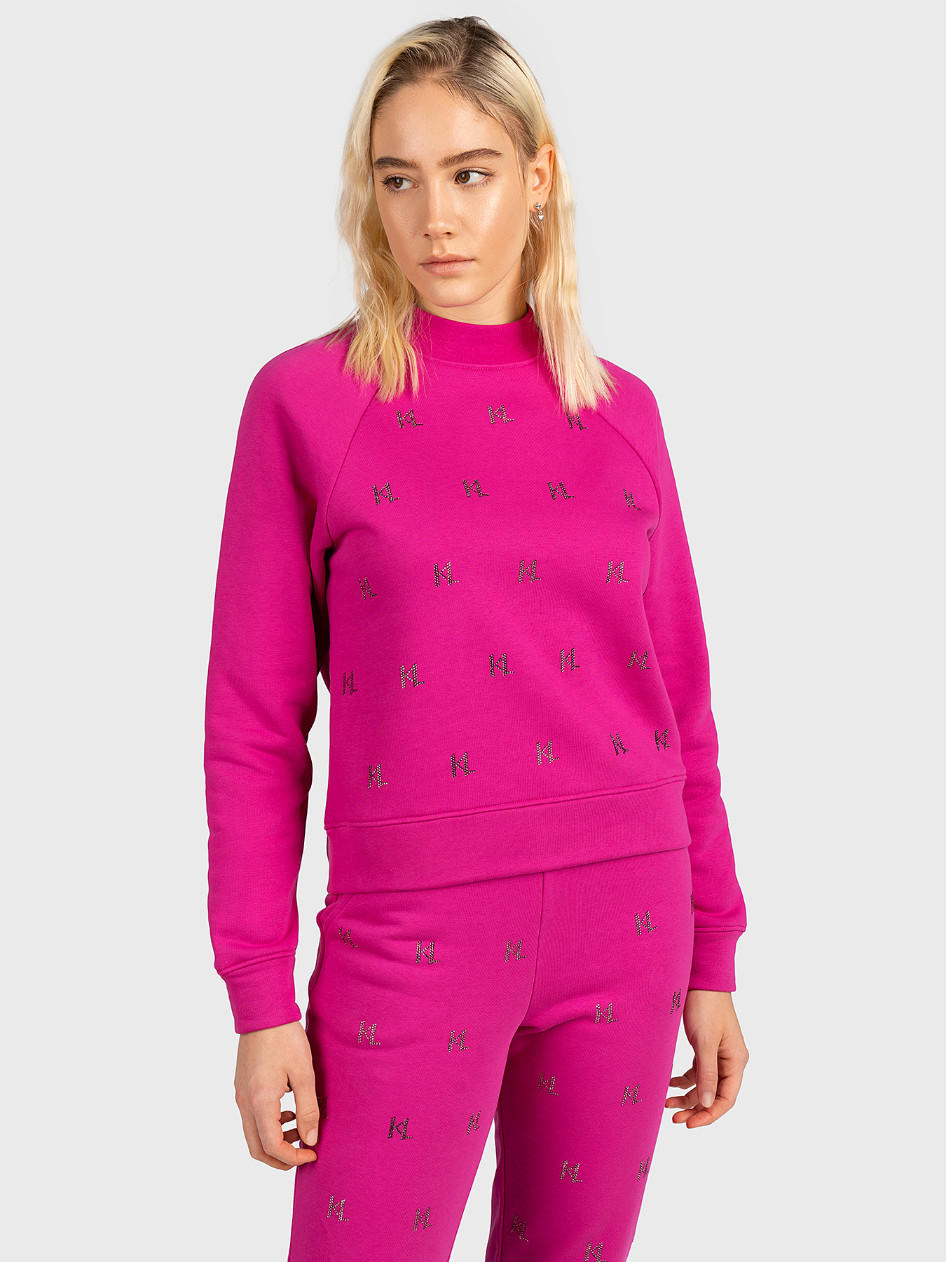 KARL MONOGRAM sweatshirt with rhinestones brand Karl Lagerfeld ...