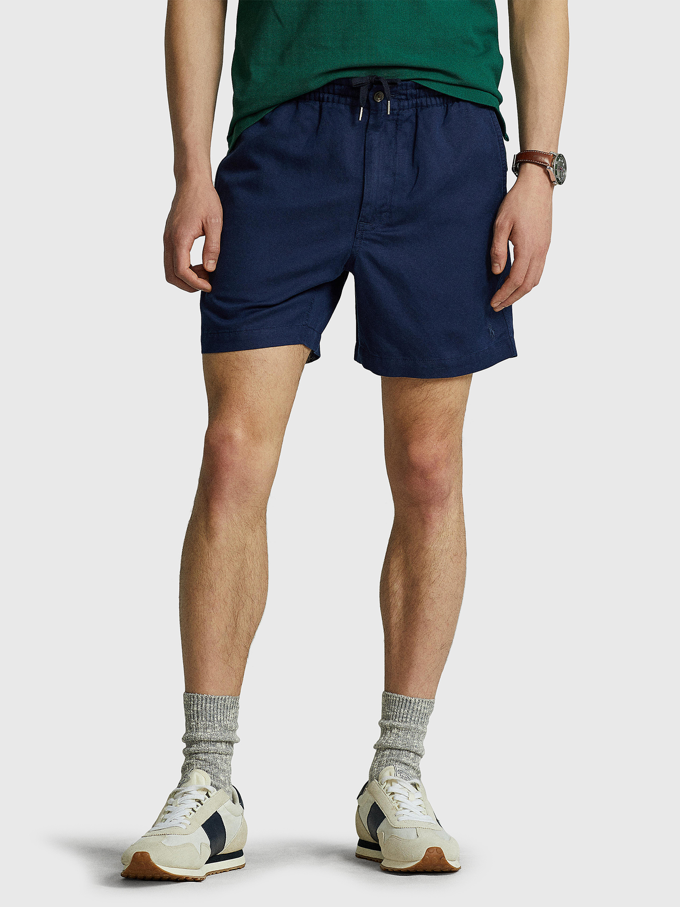 Blue linen blend shorts brand POLO RALPH LAUREN — Globalbrandsstore.com/en
