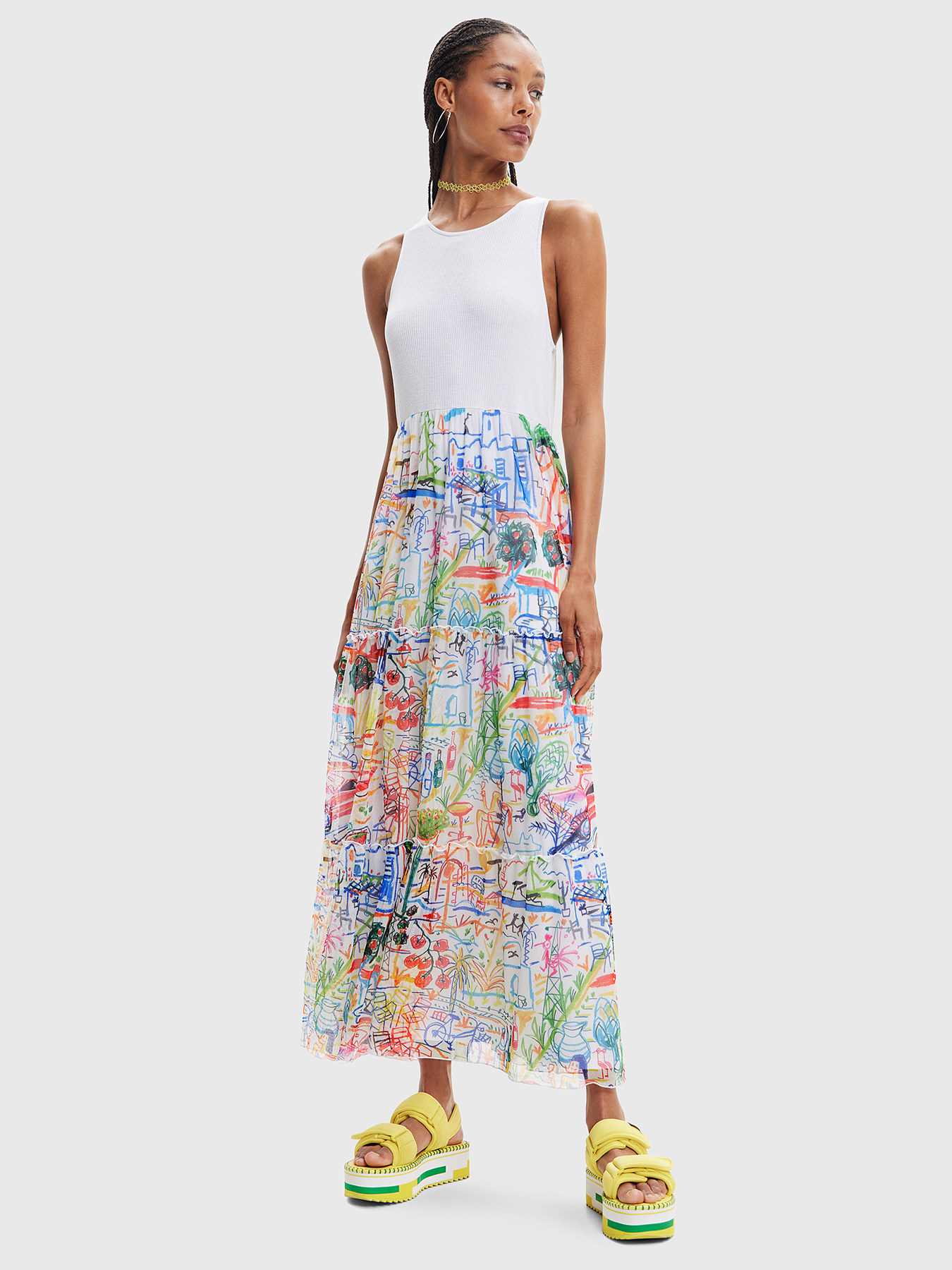 QUATRO dress with art motifs brand DESIGUAL — Globalbrandsstore.com/en