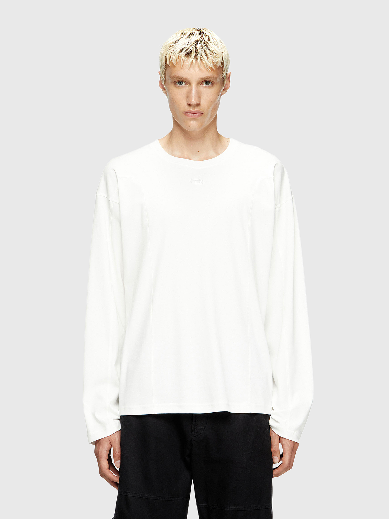 T-BOXT-LS-INT long sleeve logo embroidered blouse brand DIESEL — Globalbrandsstore.com/en