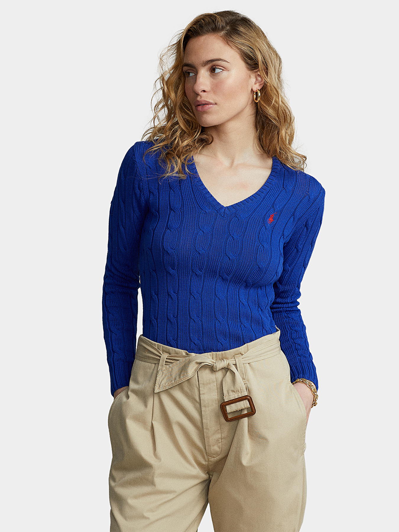 Blue cotton sweater brand POLO RALPH LAUREN — Globalbrandsstore.com/en