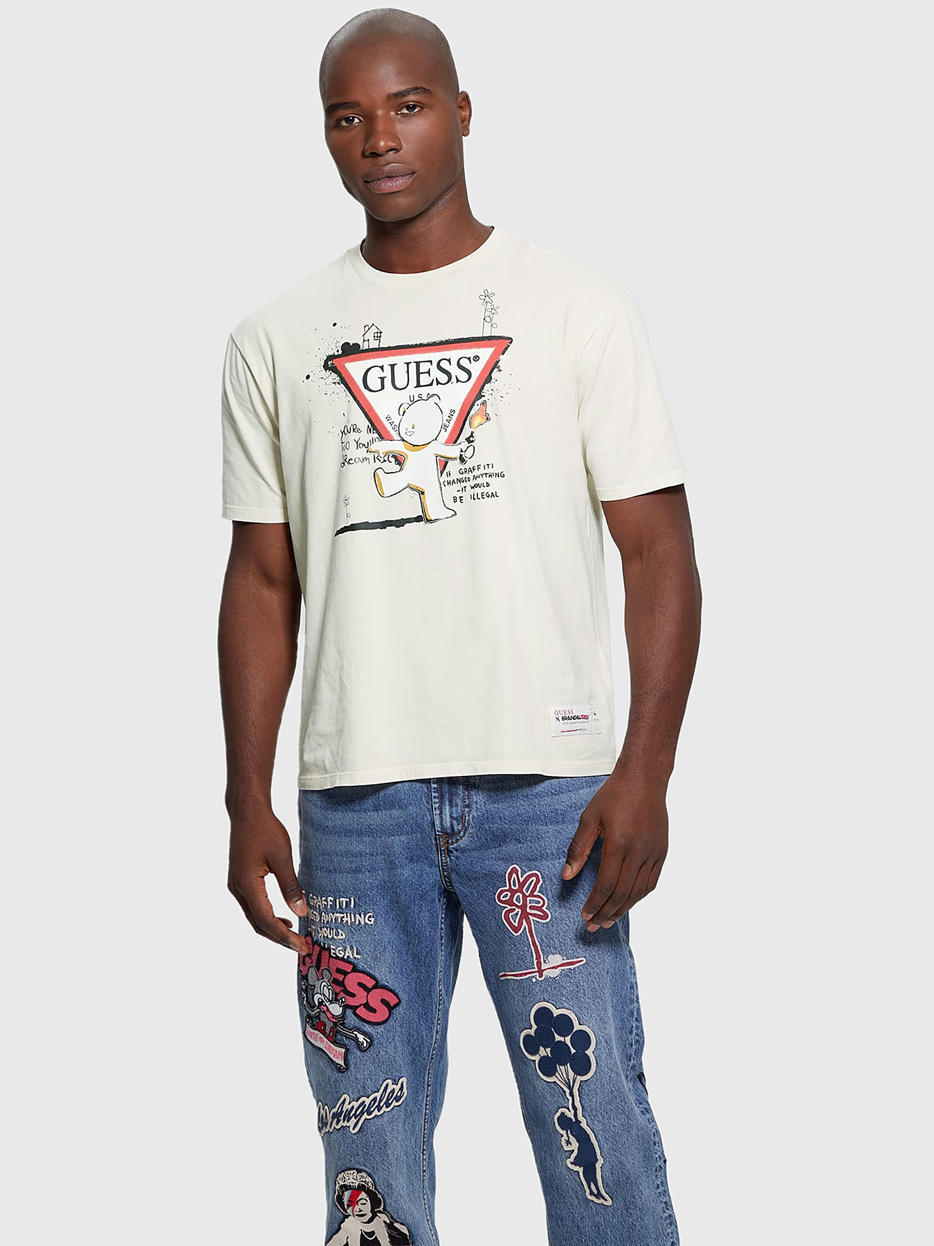T-shirt with art print brand GUESS — Globalbrandsstore.com/en