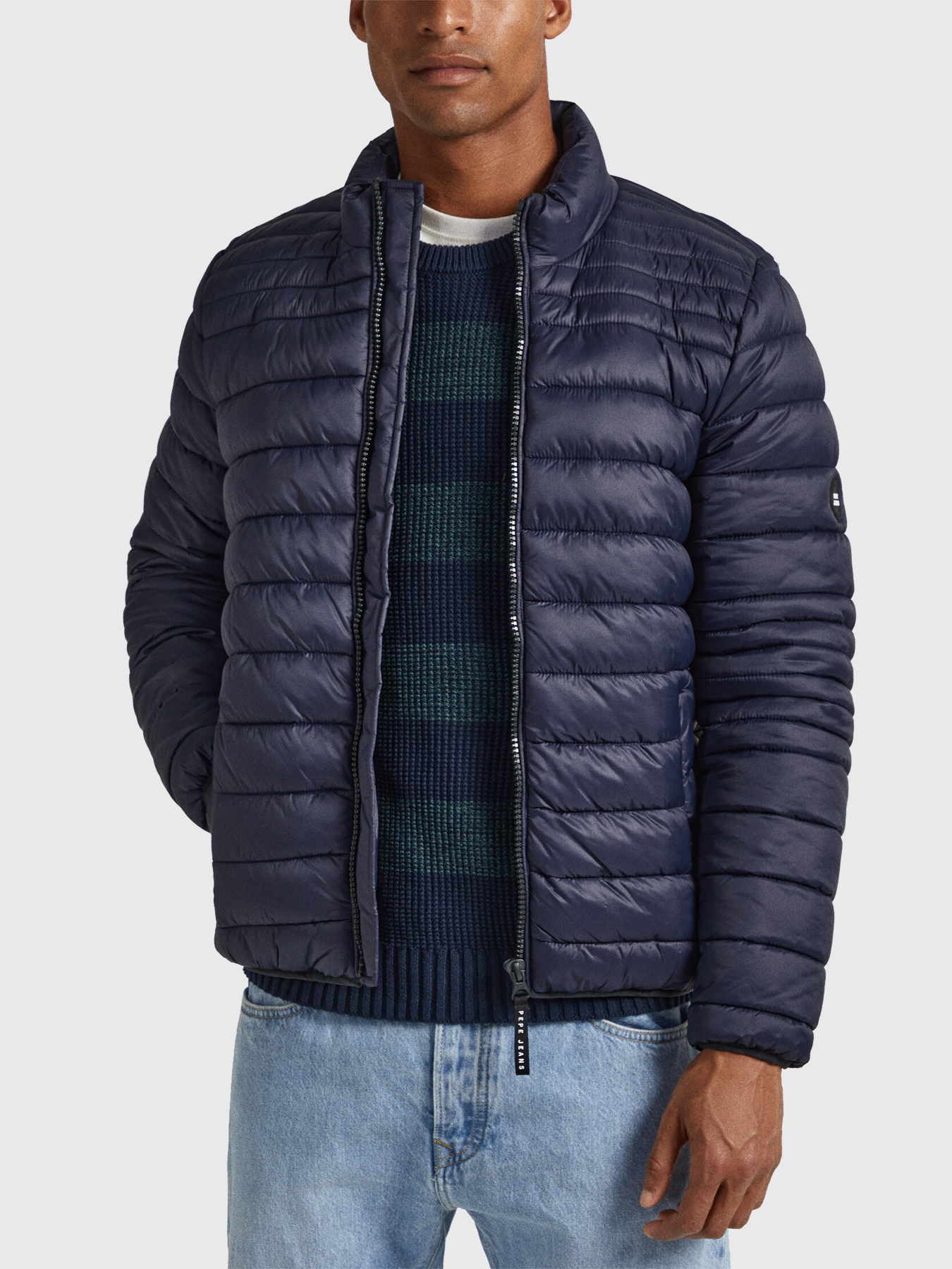 BALLE black jacket with quilted effect brand Pepe Jeans ...