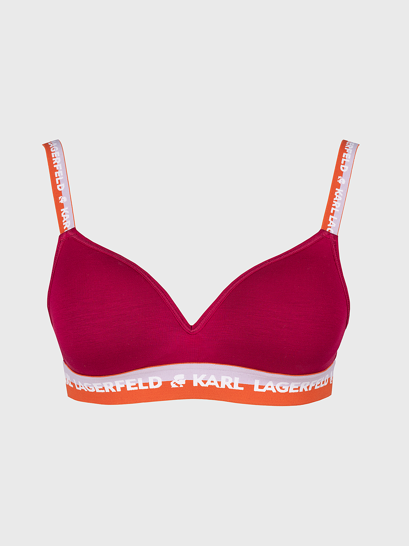 Red bra with logo element brand Karl Lagerfeld — Globalbrandsstore.com/en