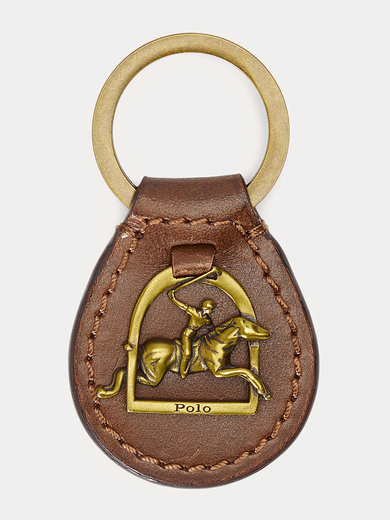 Leather keychain with metal detail brand POLO RALPH LAUREN ...