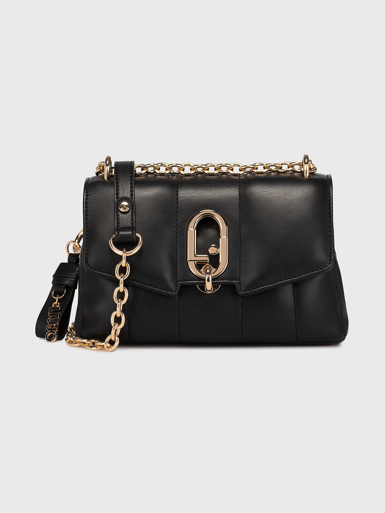 Black faux leather crossbody bag brand LIU JO — Globalbrandsstore.com/en