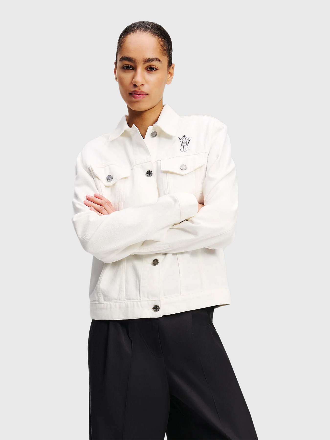 KARL LAGERFELD X JORGE PARRA denim jacket brand Karl Lagerfeld ...