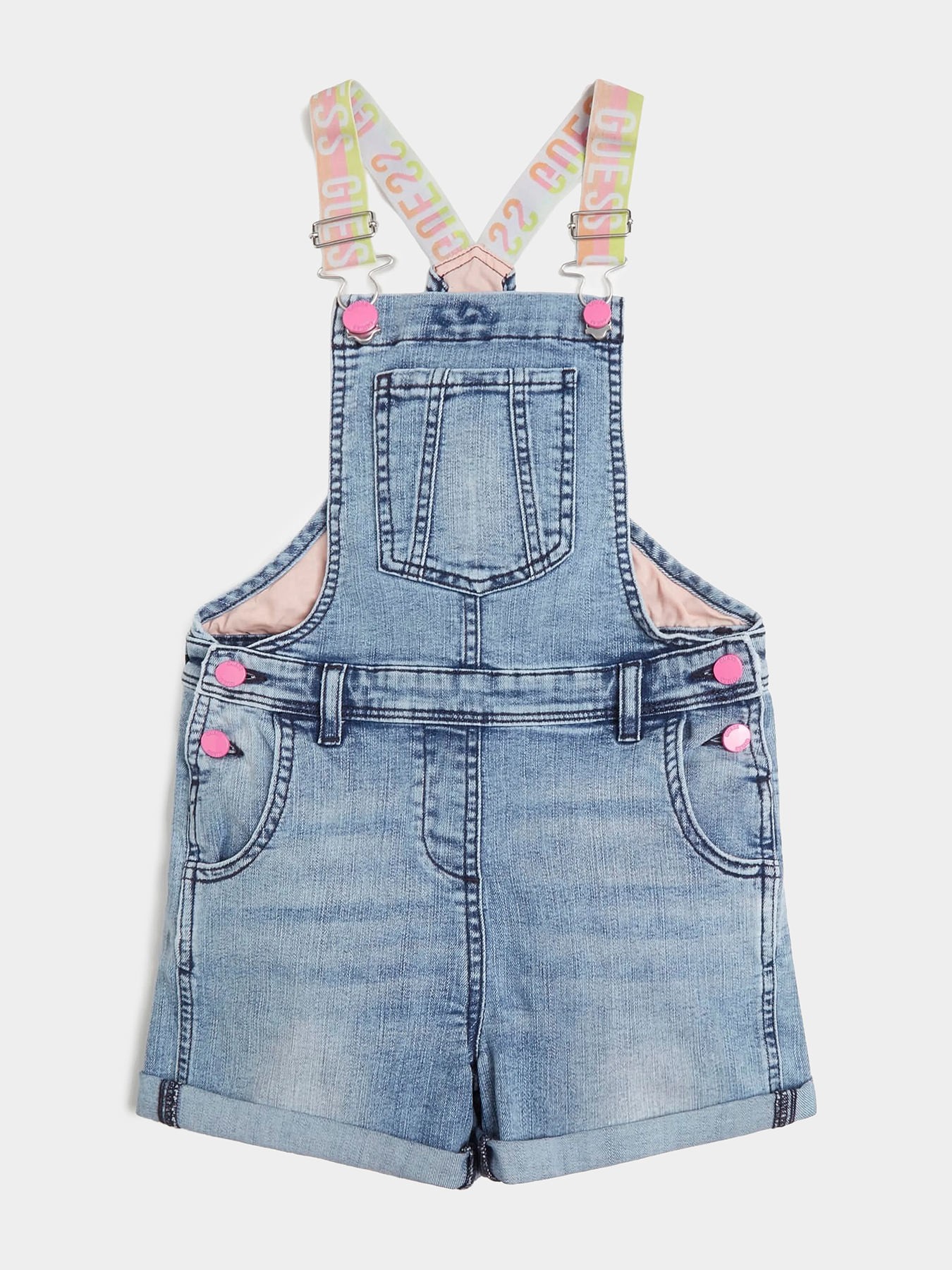 Denim overalls with logo branding brand GUESS — Globalbrandsstore.com/en