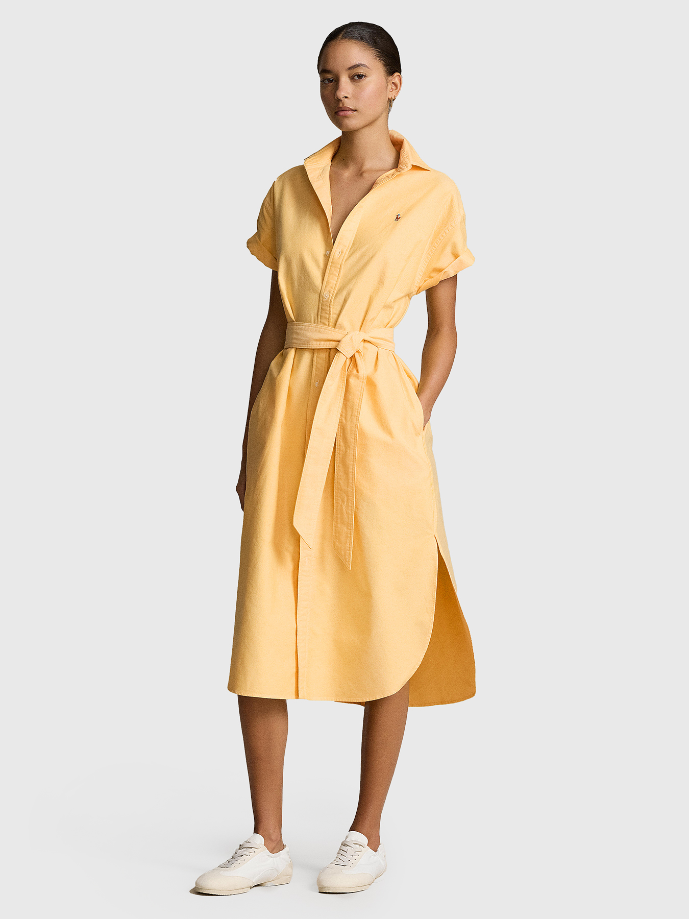 Oxford dress with logo embroidery brand POLO RALPH LAUREN ...
