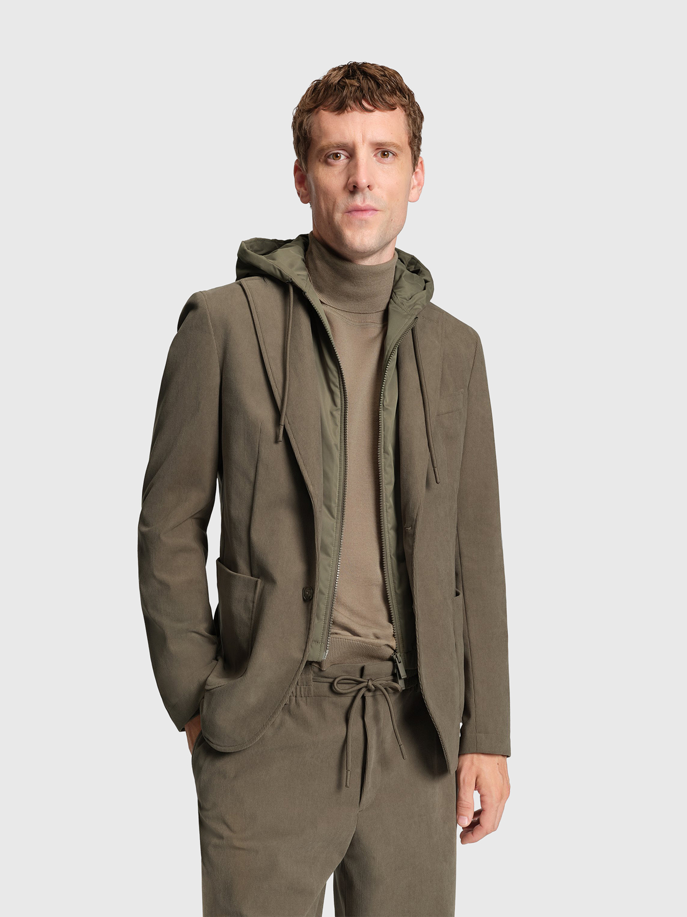 Corduroy jacket with hood brand BOSS — Globalbrandsstore.com/en