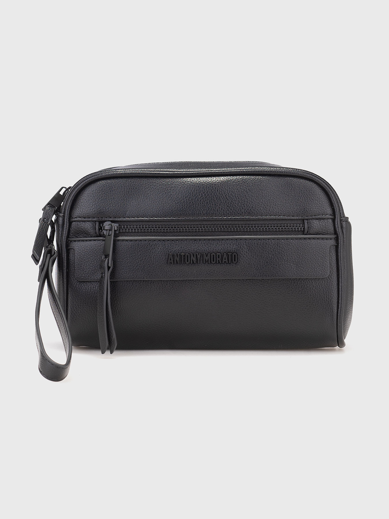 Black faux leather toiletry bag brand ANTONY MORATO — Globalbrandsstore ...
