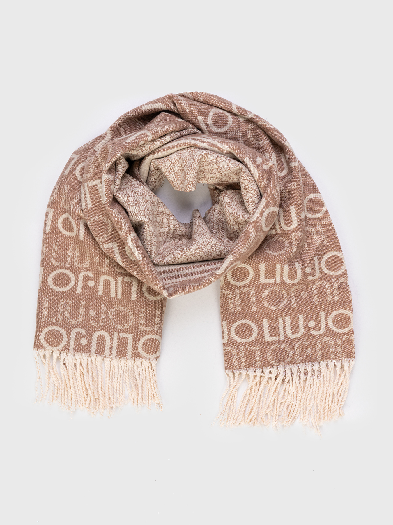 Scarf with monogram logo print brand LIU JO — Globalbrandsstore.com/en