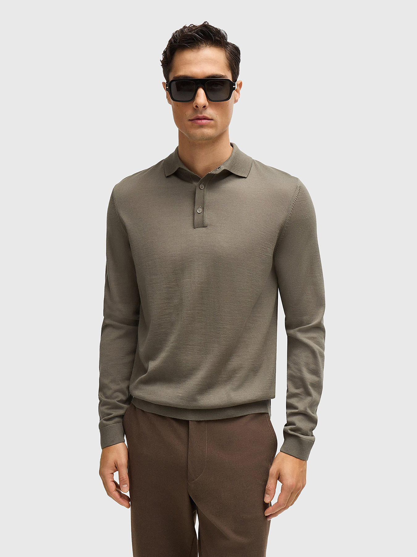 LANCIONE slim-fit wool sweater brand BOSS — Globalbrandsstore.com/en