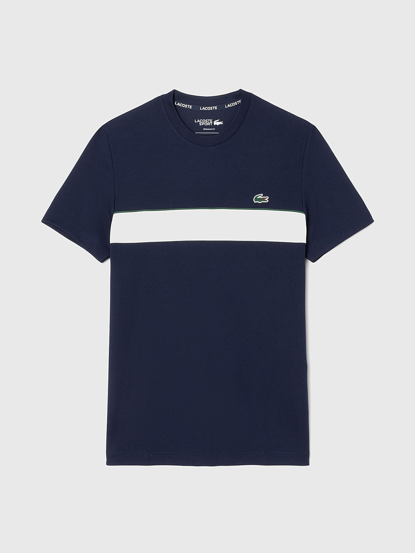 Памучна тениска с color-block на марката LACOSTE — Globalbrandsstore.com