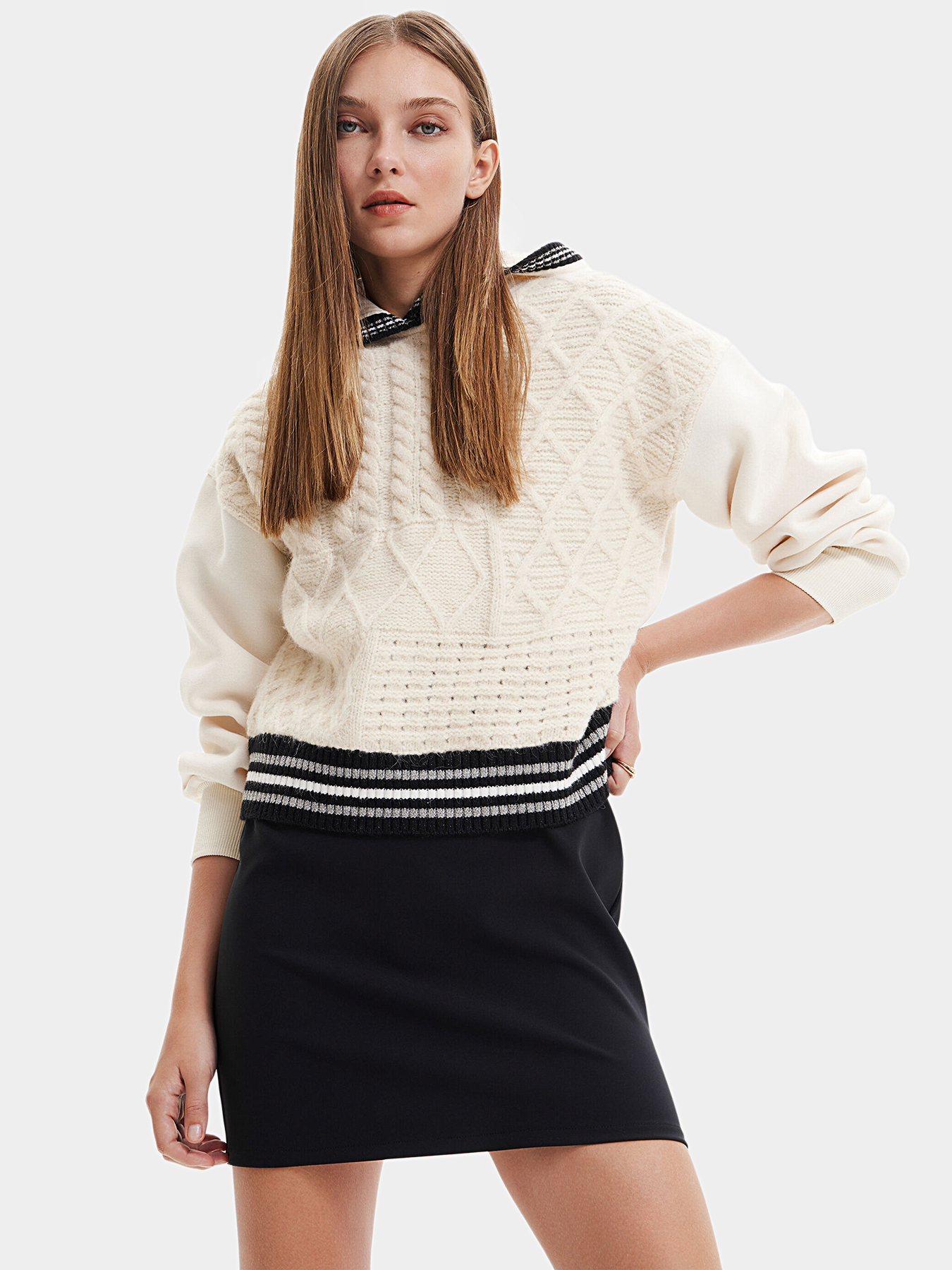 ZIA hybrid hooded sweatshirt brand DESIGUAL — Globalbrandsstore.com/en