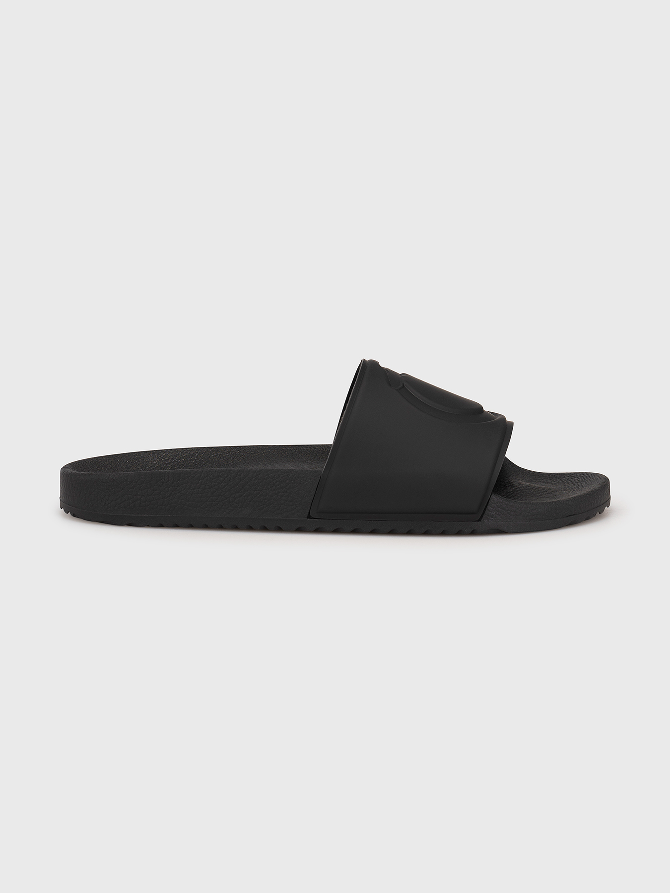 Black beach slides with logo detail brand TRUSSARDI — Globalbrandsstore ...