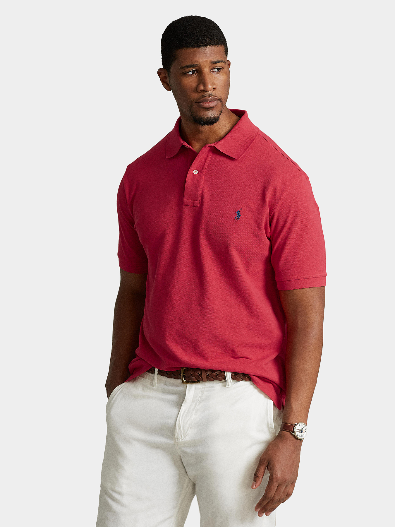 Polo shirt in red color with logo emrboidery brand POLO RALPH LAUREN ...