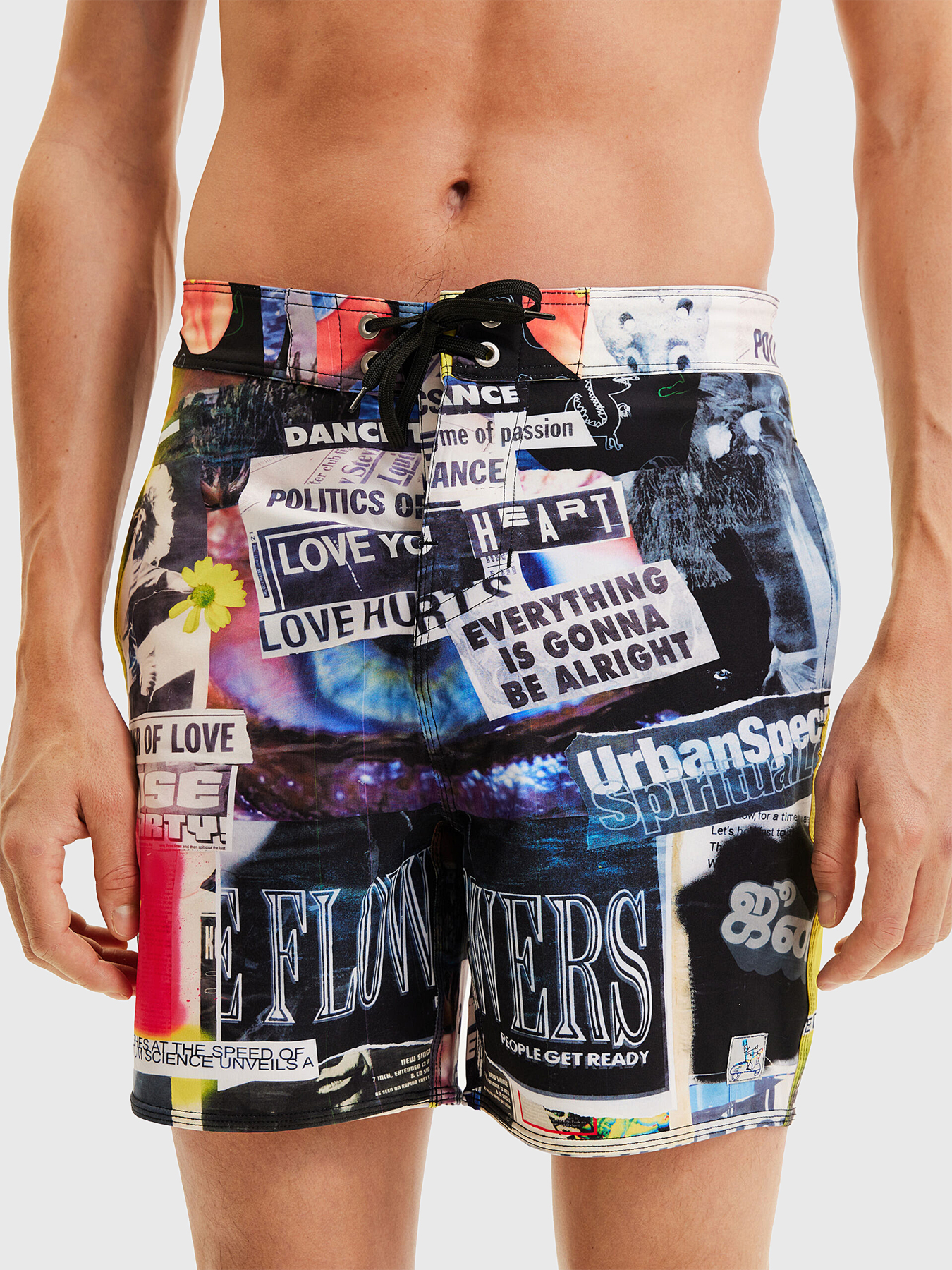 ARON beach shorts with multicolored print brand DESIGUAL ...