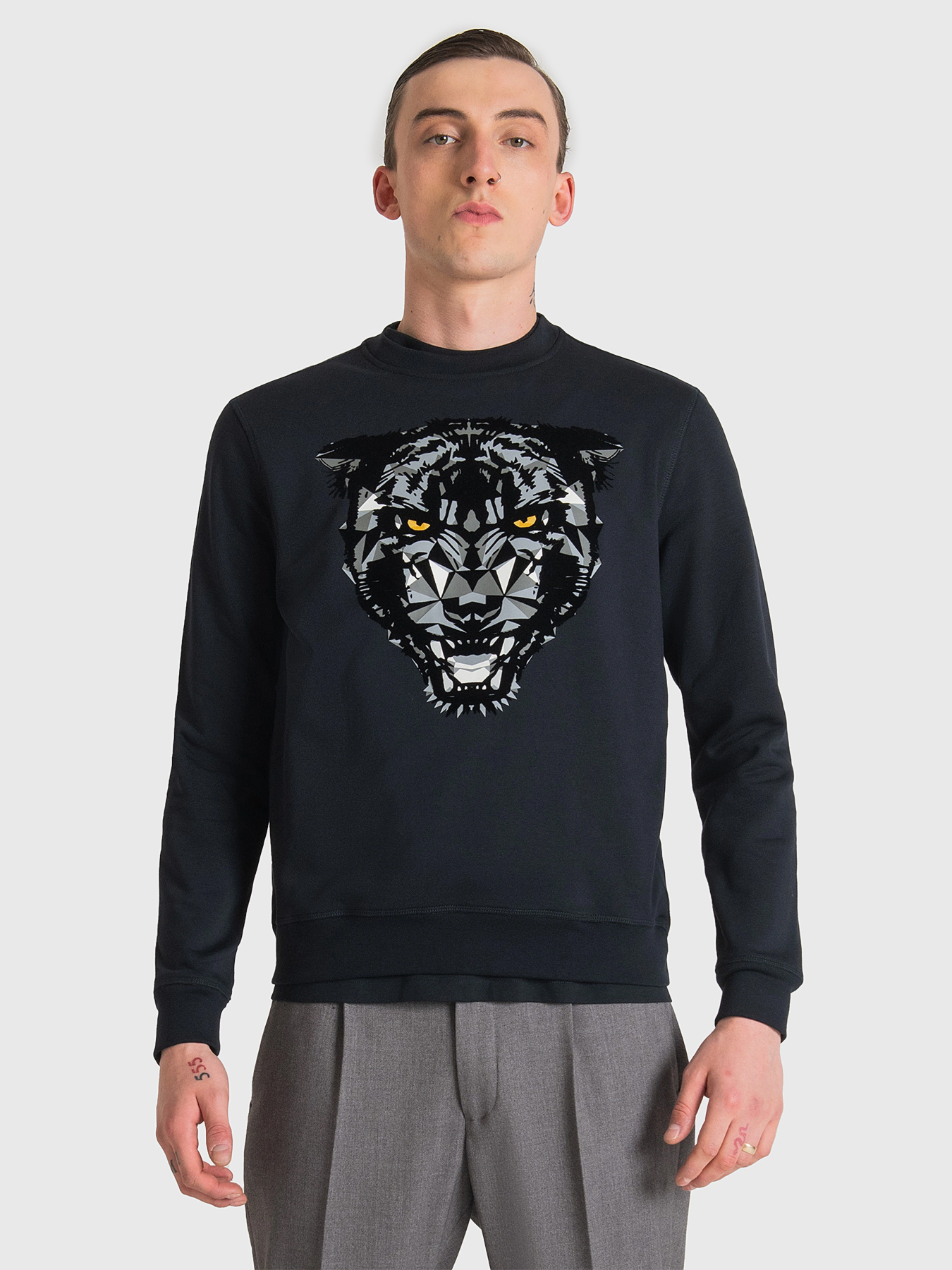Тъмносин суитшърт с щампа на марката ANTONY MORATO — Globalbrandsstore.com