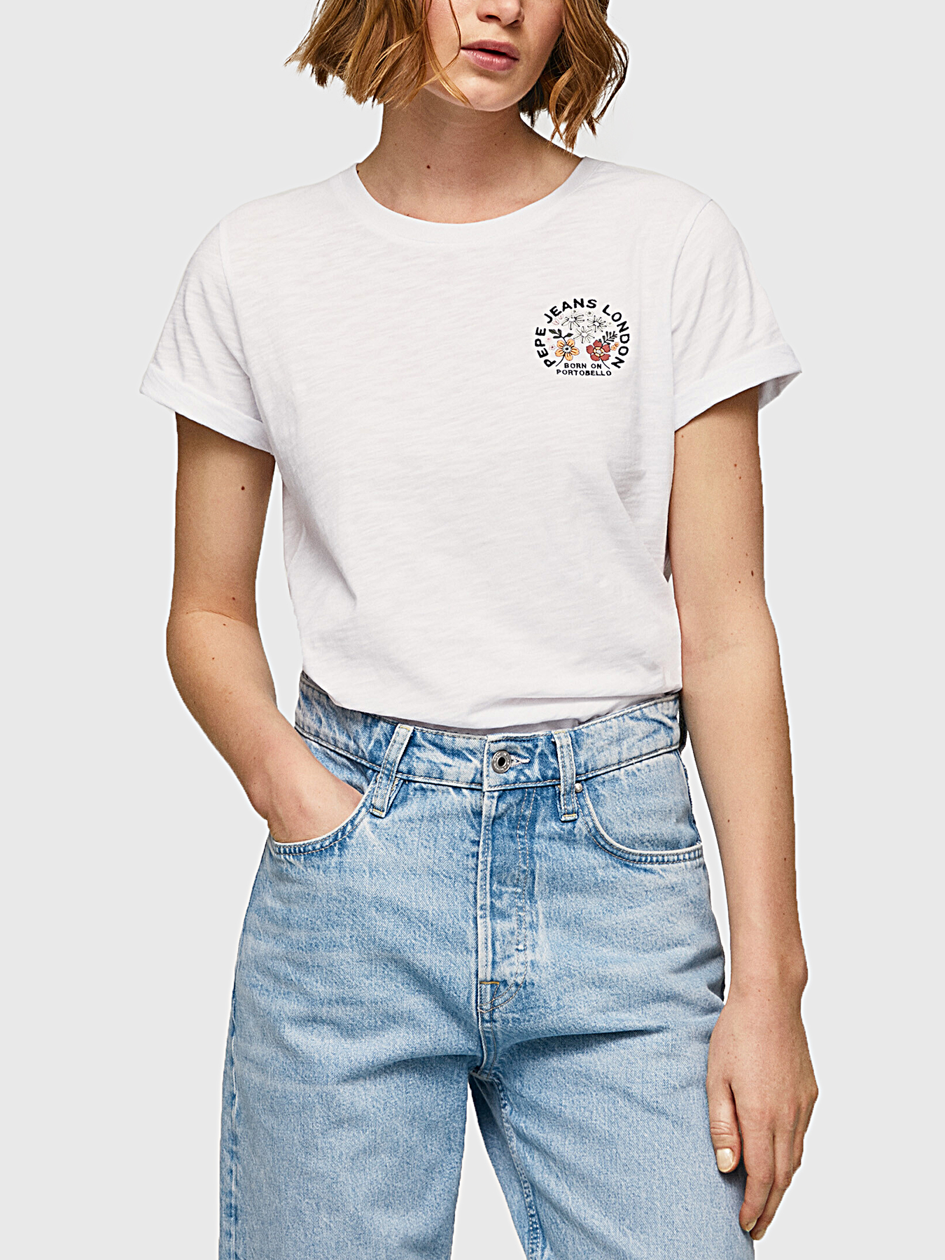 ONIX orange T-shirt with contrasting print brand Pepe Jeans ...
