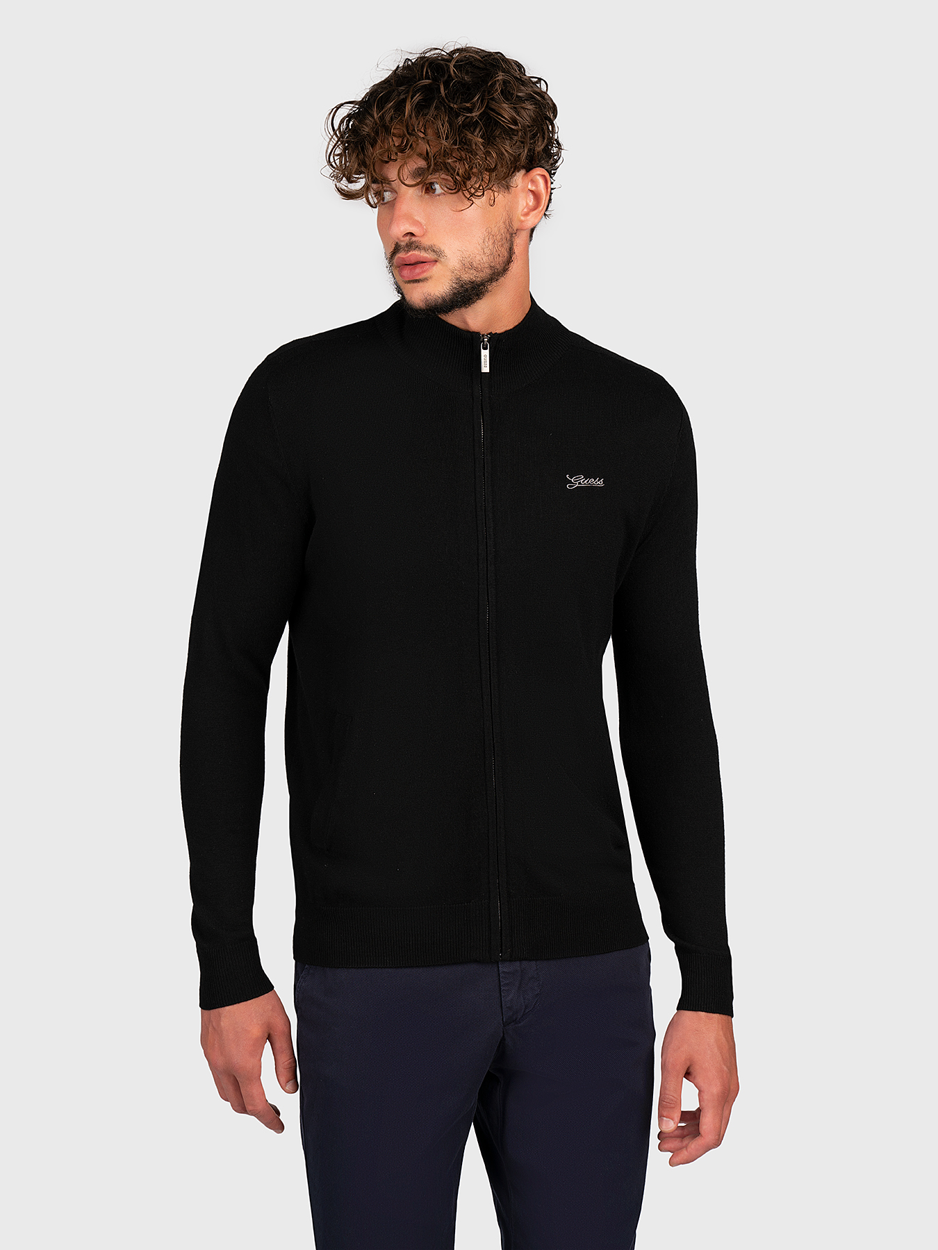 VAUGHAN knitted black cardigan brand GUESS — Globalbrandsstore.com/en