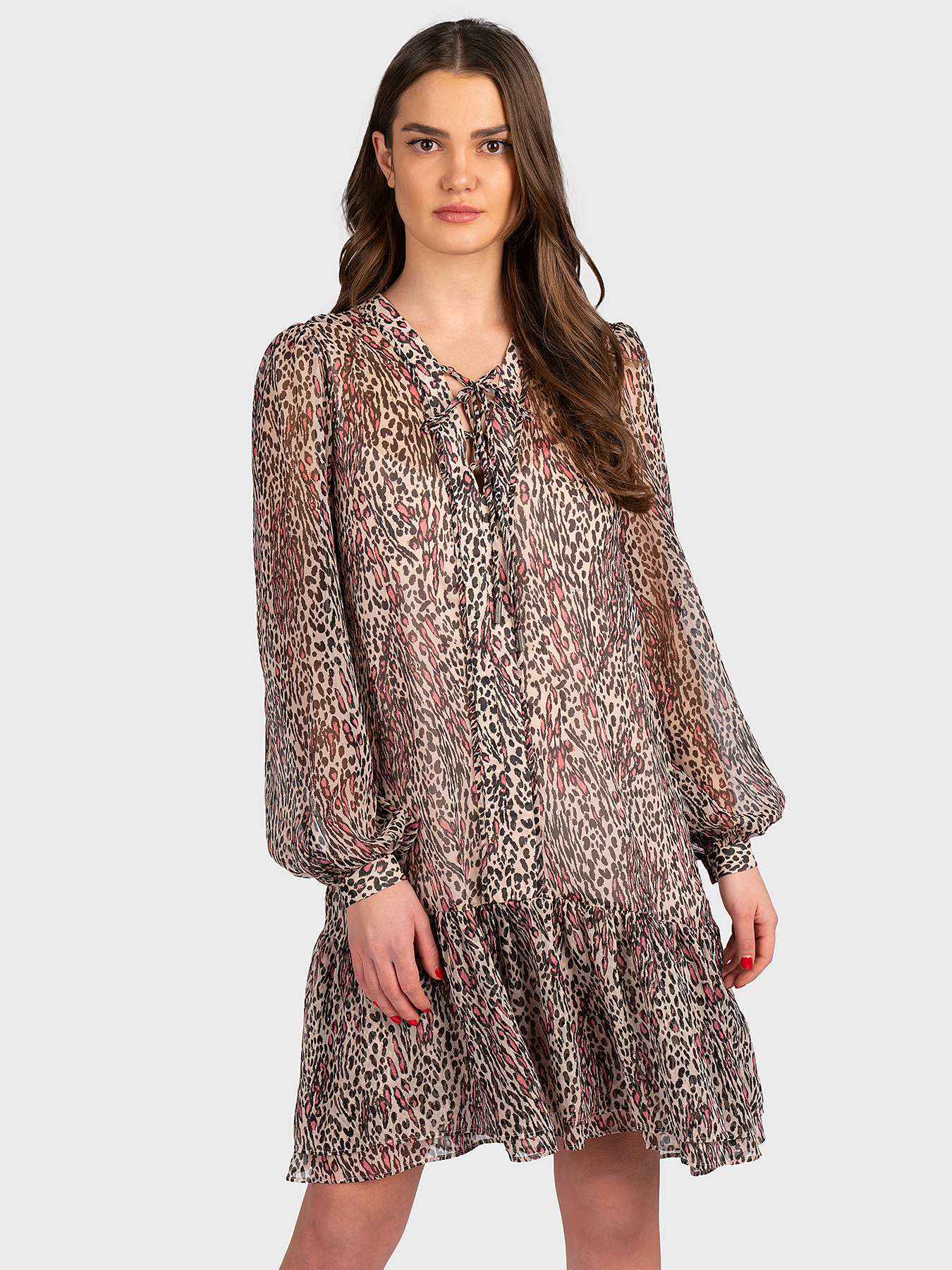 ALVA dress with animal print brand GUESS — Globalbrandsstore.com/en