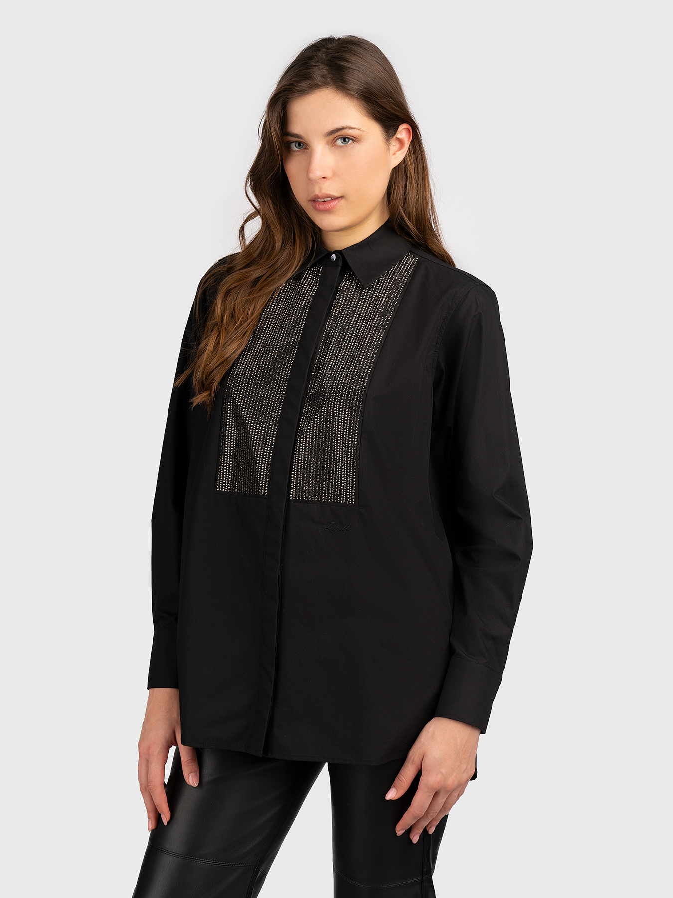Shirt with rhinestones brand Karl Lagerfeld — Globalbrandsstore.com/en