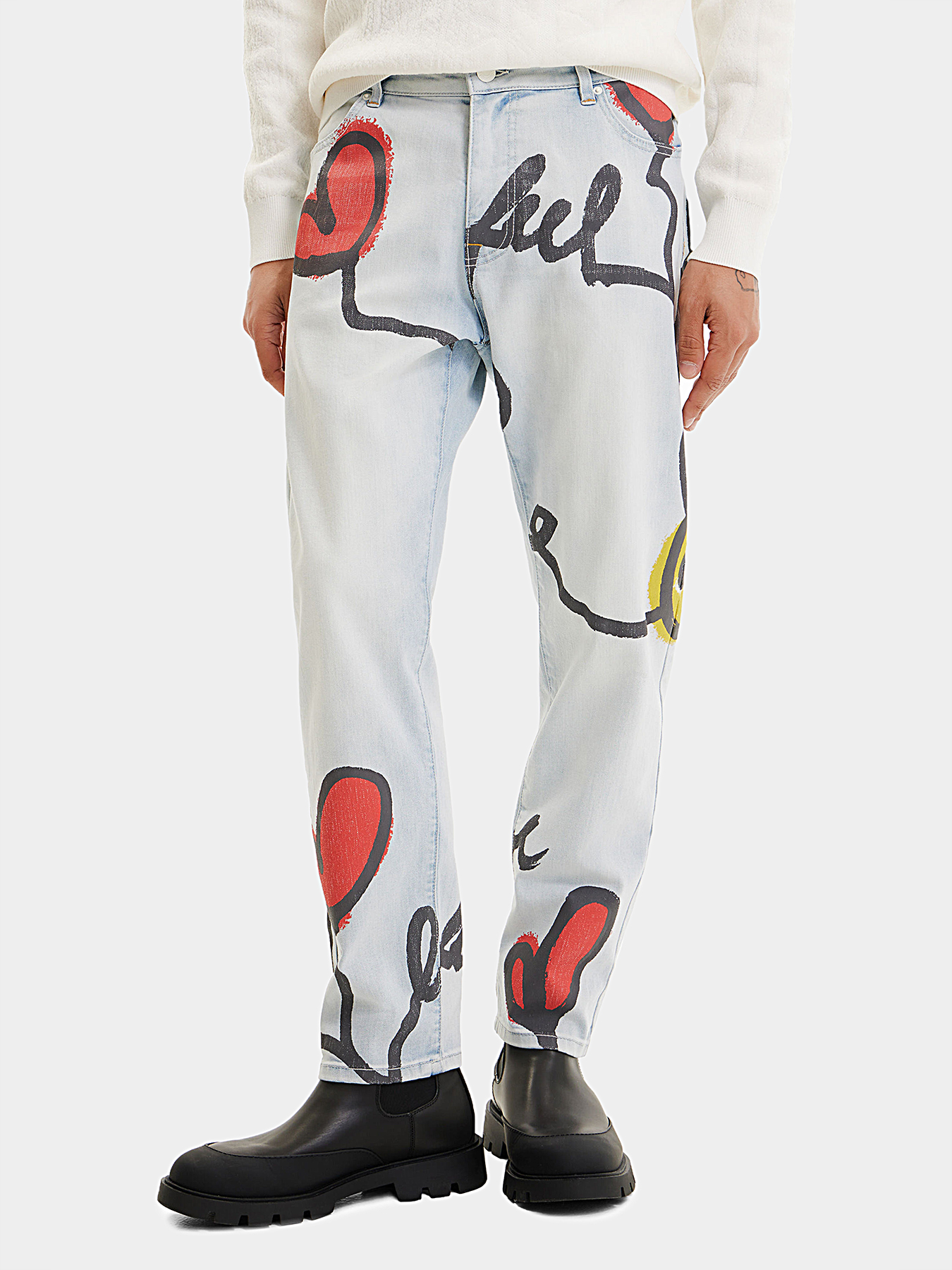 FARGO jeans with contrasting print brand DESIGUAL — Globalbrandsstore ...