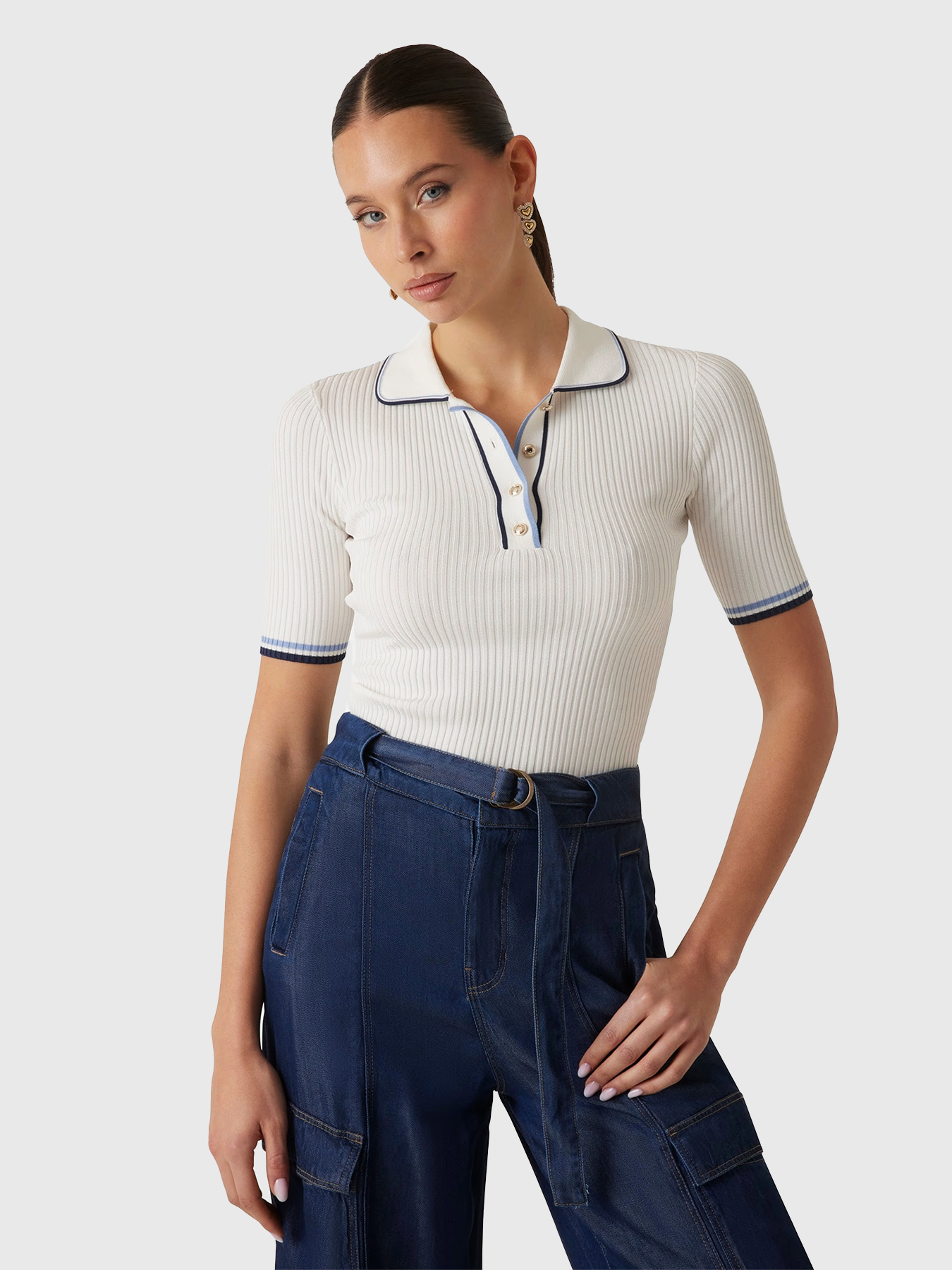 THALIA polo shirt with contrast trims brand GUESS — Globalbrandsstore ...